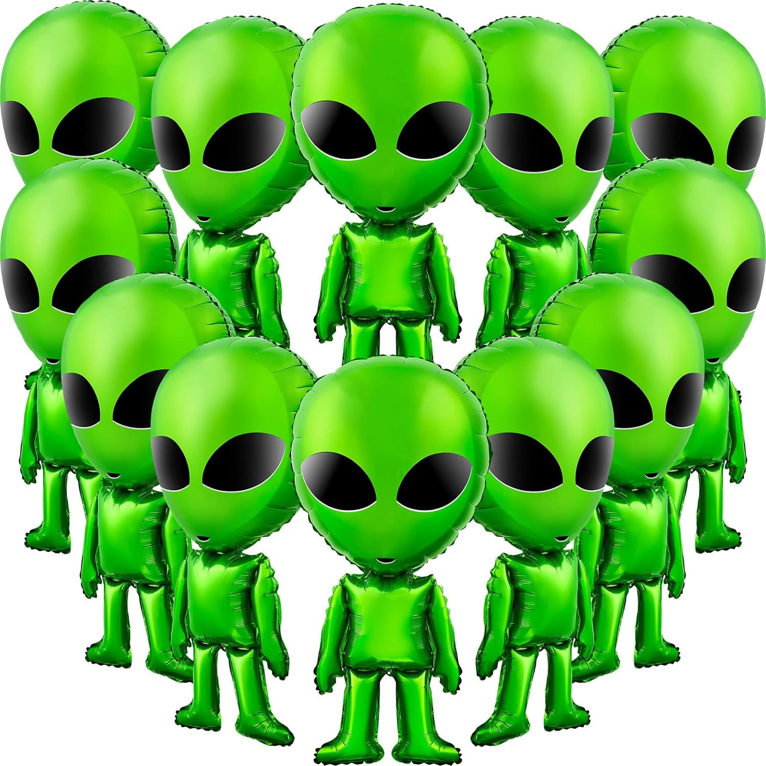 XD4-12 Pcs Alien Balloons 31.5 Inch Jumbo Large Green Funny Inflatable ...