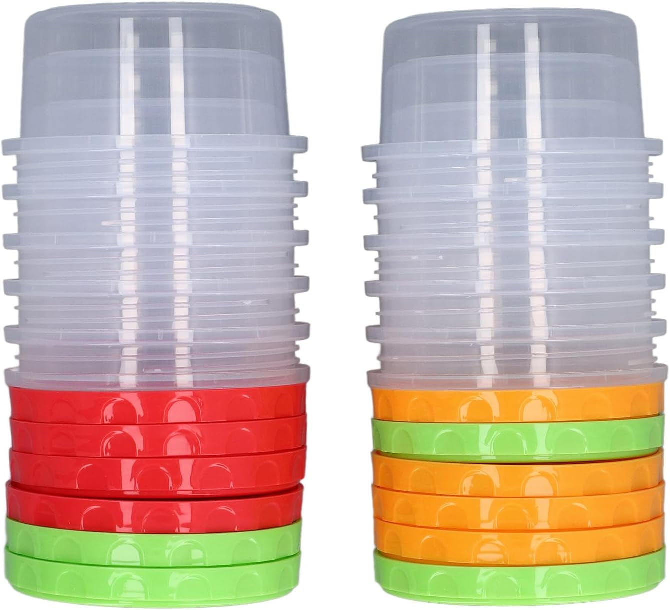 CD4-12 Sets 1 Cup Containers 8oz Stackable Reusable Round Plastic Food ...