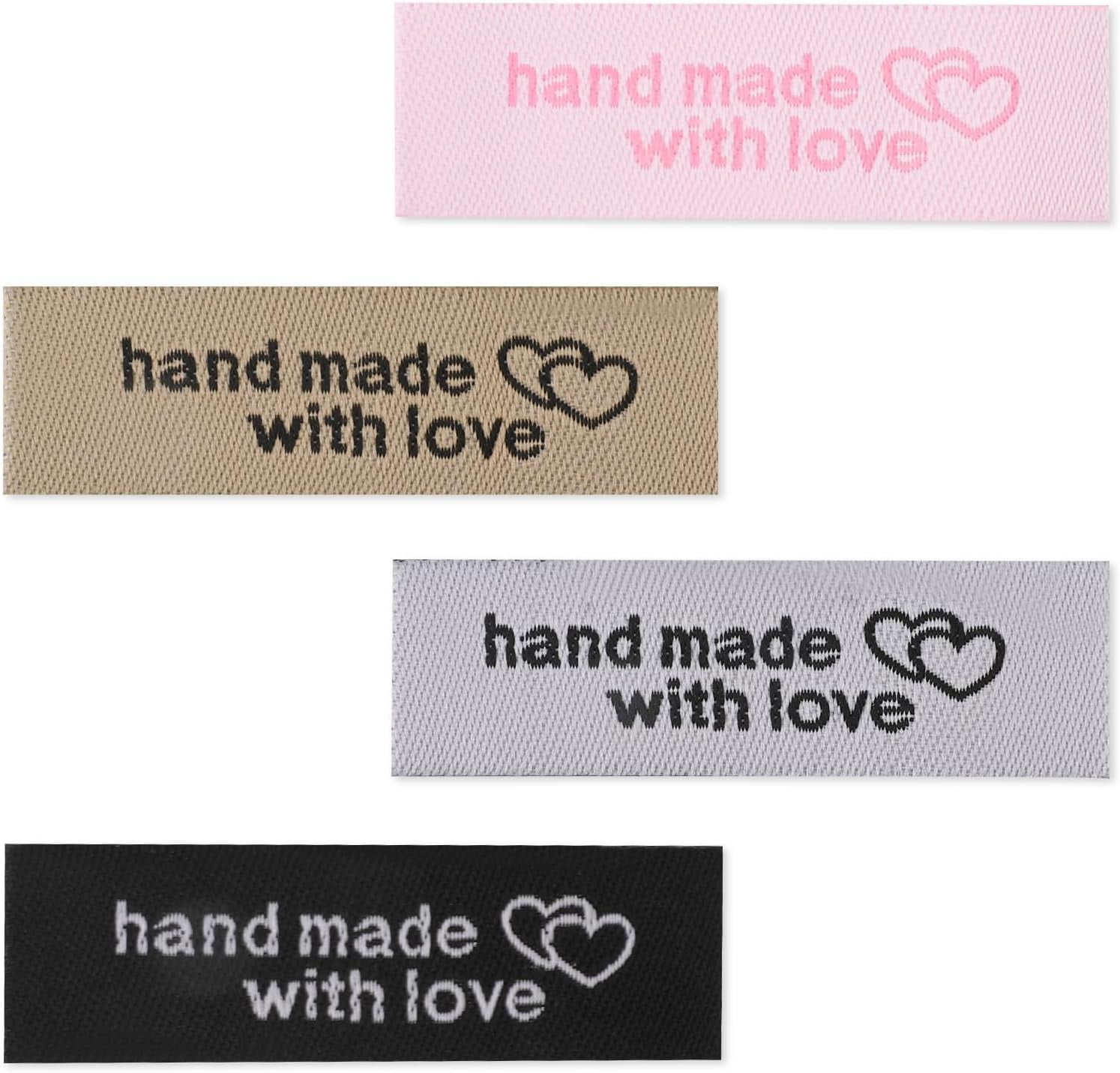 XD4-120Pcs Sewing Labels for Handmade Items, Handmade with Love ...