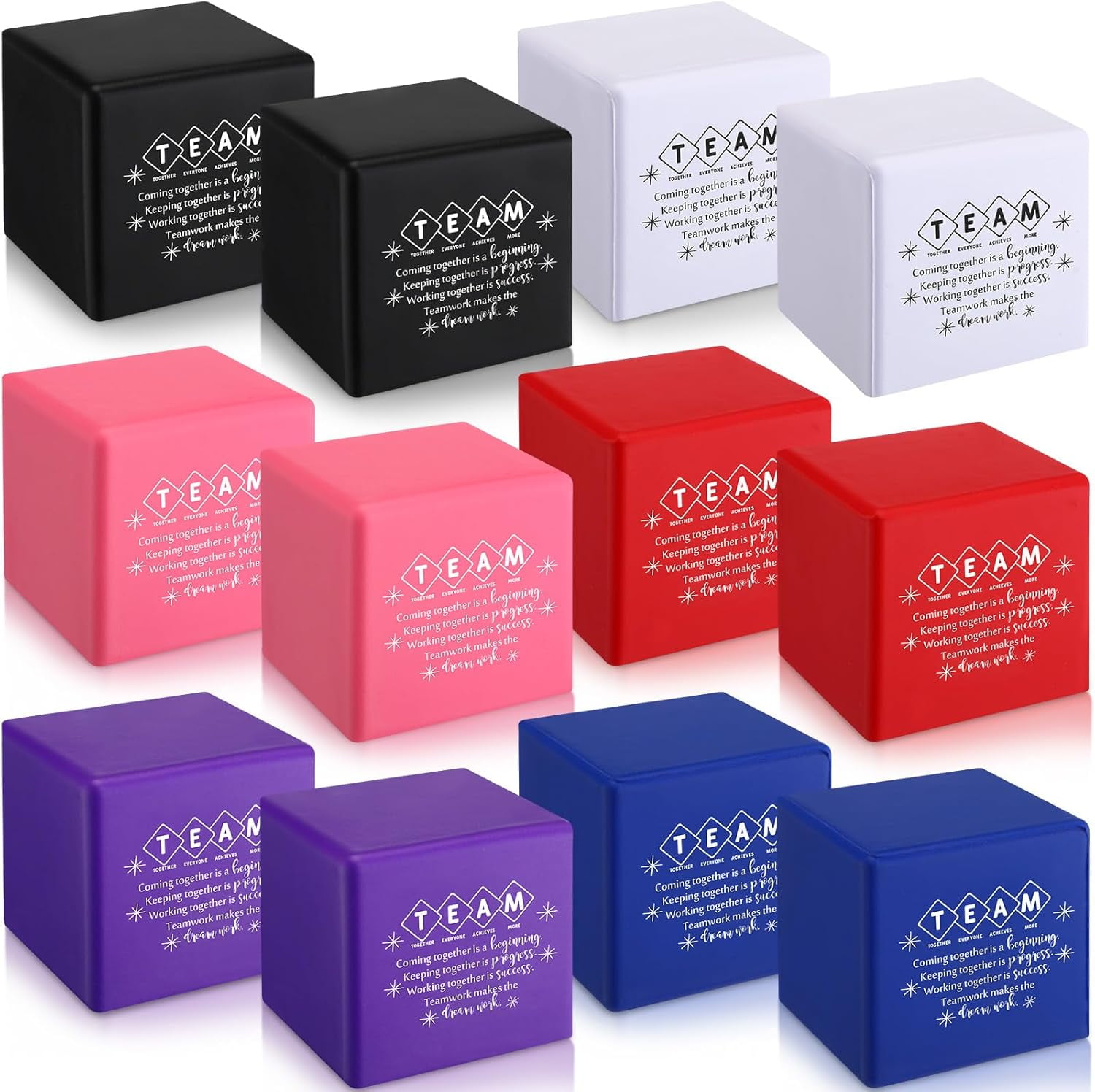 XD4-12pcs Team Appreciation Gift Squeeze Square Stress Ball for ...