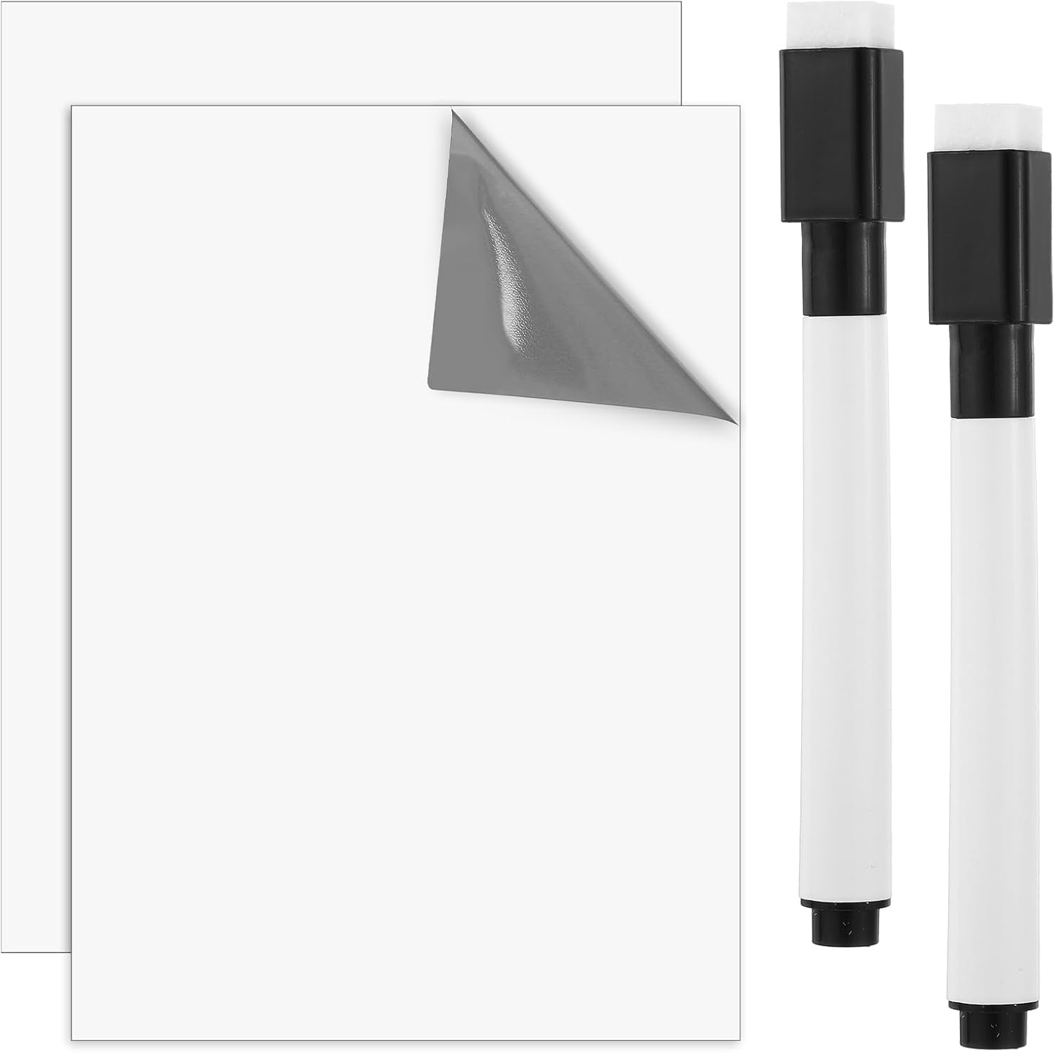 XD4-2 Pack Dry Erase Board Sticker 17.7x8.3in Refrigerator Whiteboard ...