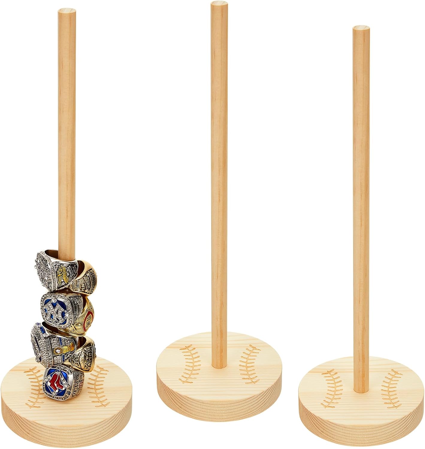 XD4-2 Pcs 12 Inch Baseball Ring Holder Softball Ring Display Stand ...