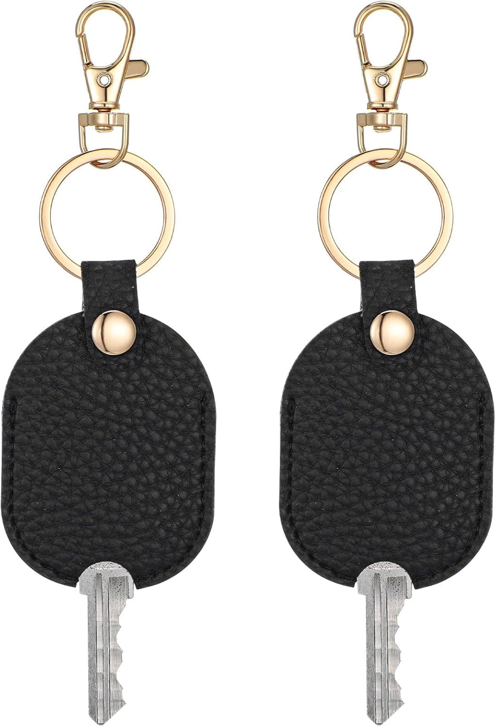 XD4-2 Pcs Black Leather Key Sleeve, Broken Key Loop Replacement, Rubber ...