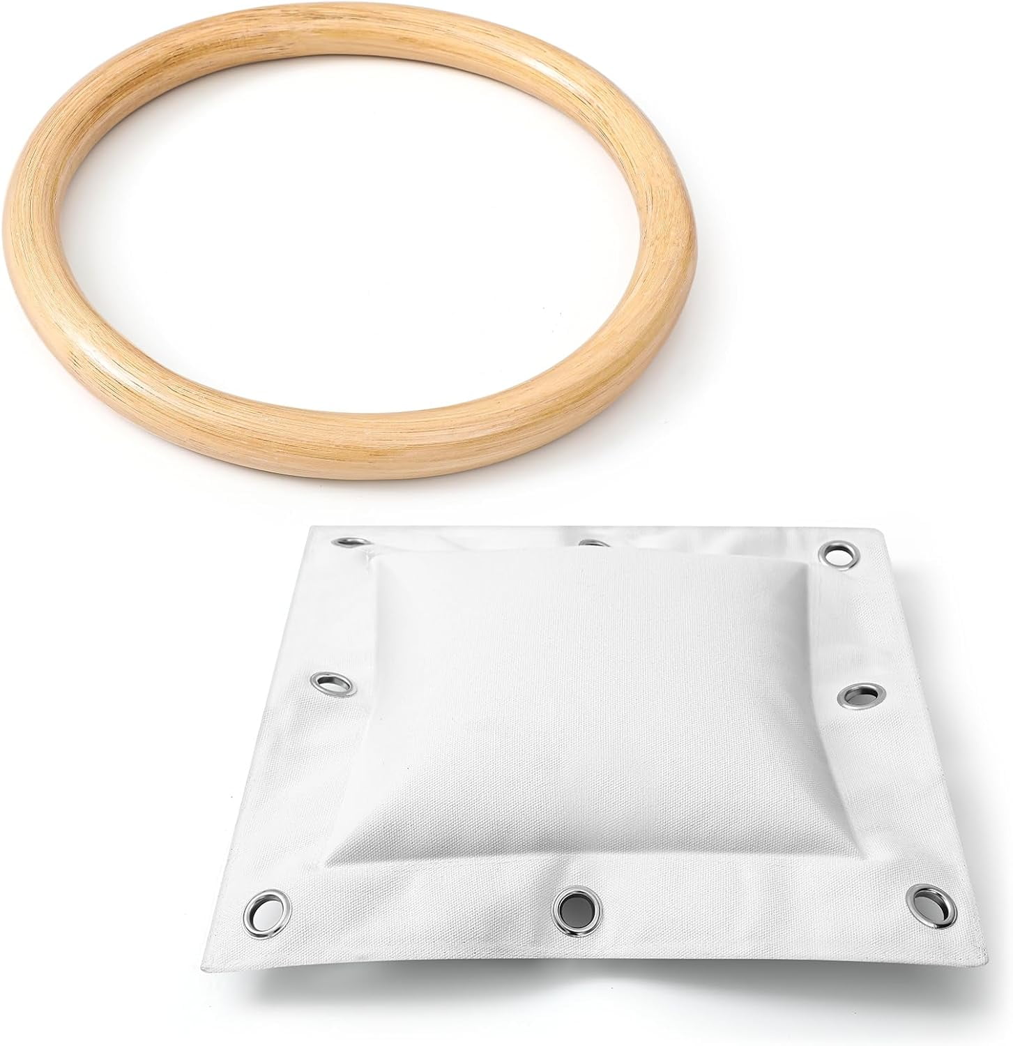 XD4-2 Pcs Wing Chun Rattan Ring with Kung Fu Wall Bag Set 8.7 Inch Wing ...