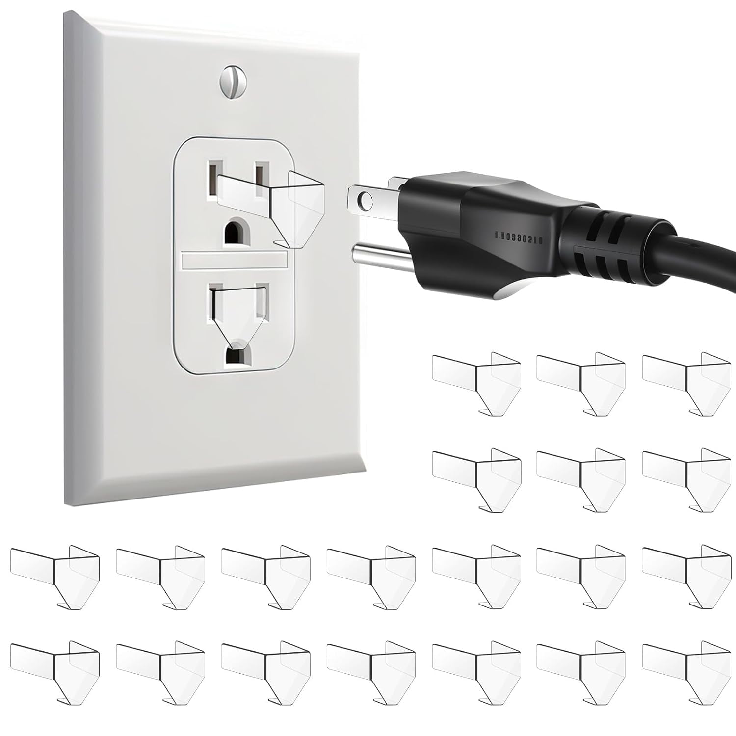 XD4-20 Pcs 3 Prong Loose Outlet Fix Plug, Plastic Socket Outlet ...