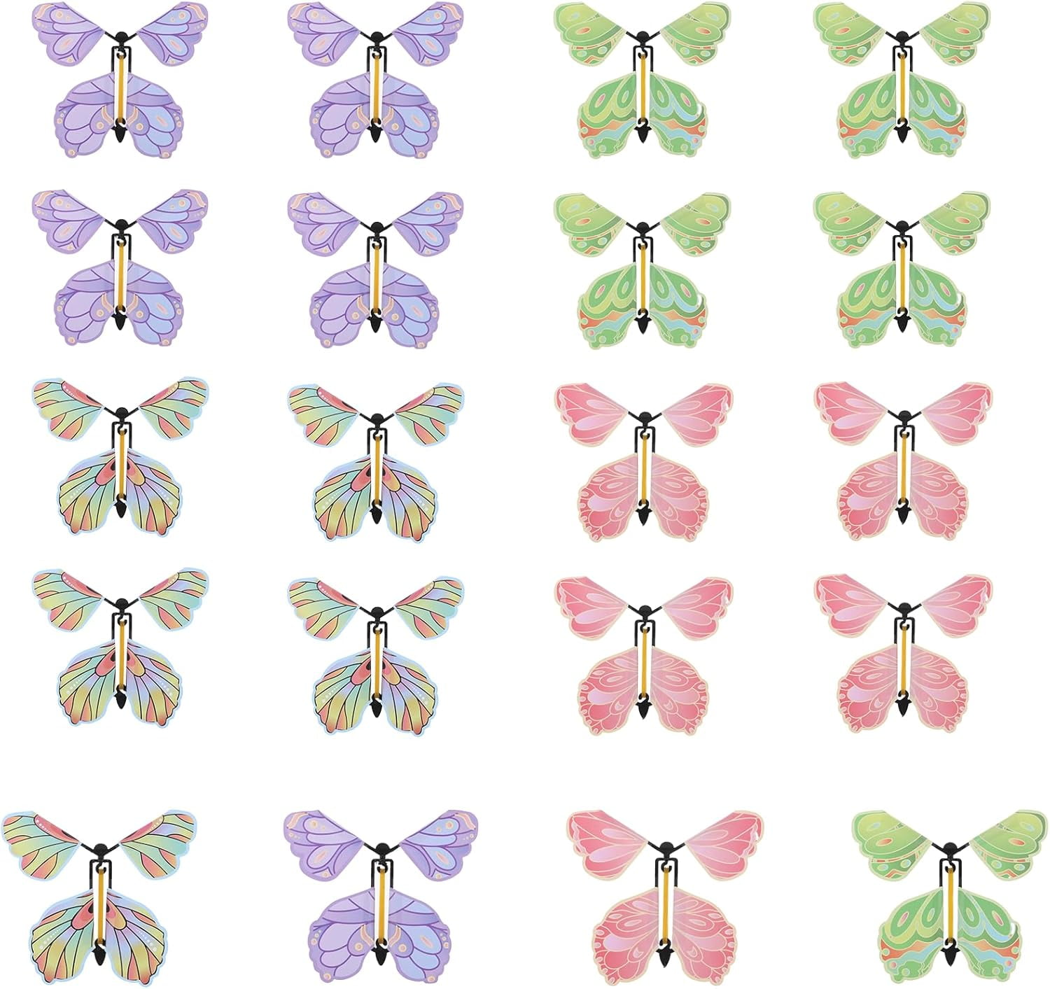 XD4-20 Pcs Flying Butterfly Toys, Wind Up Flying Butterfly Surprise ...