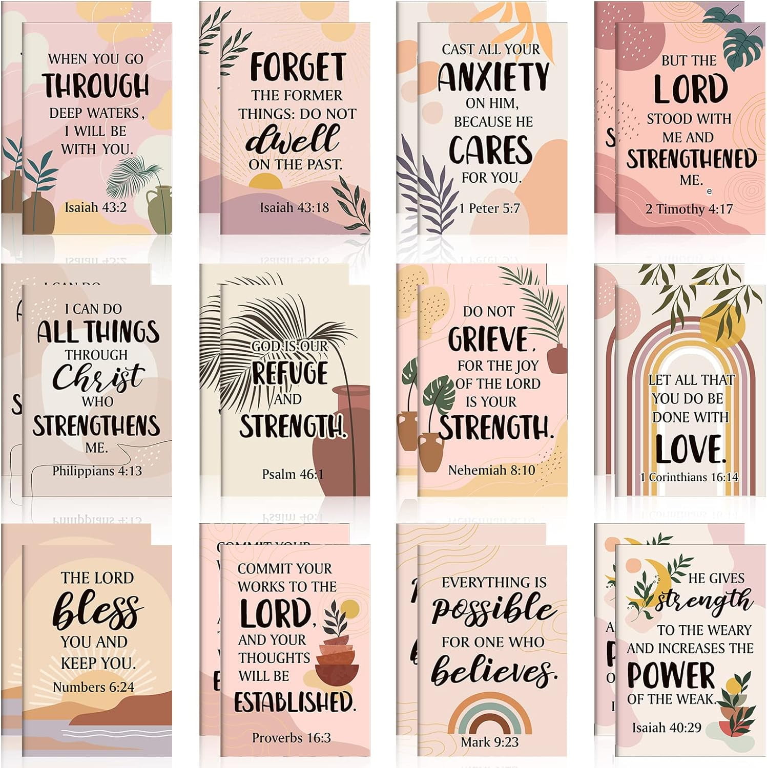 XD4-24 Pcs Bible Verse Notebook Religious Motivational Notepads Small ...