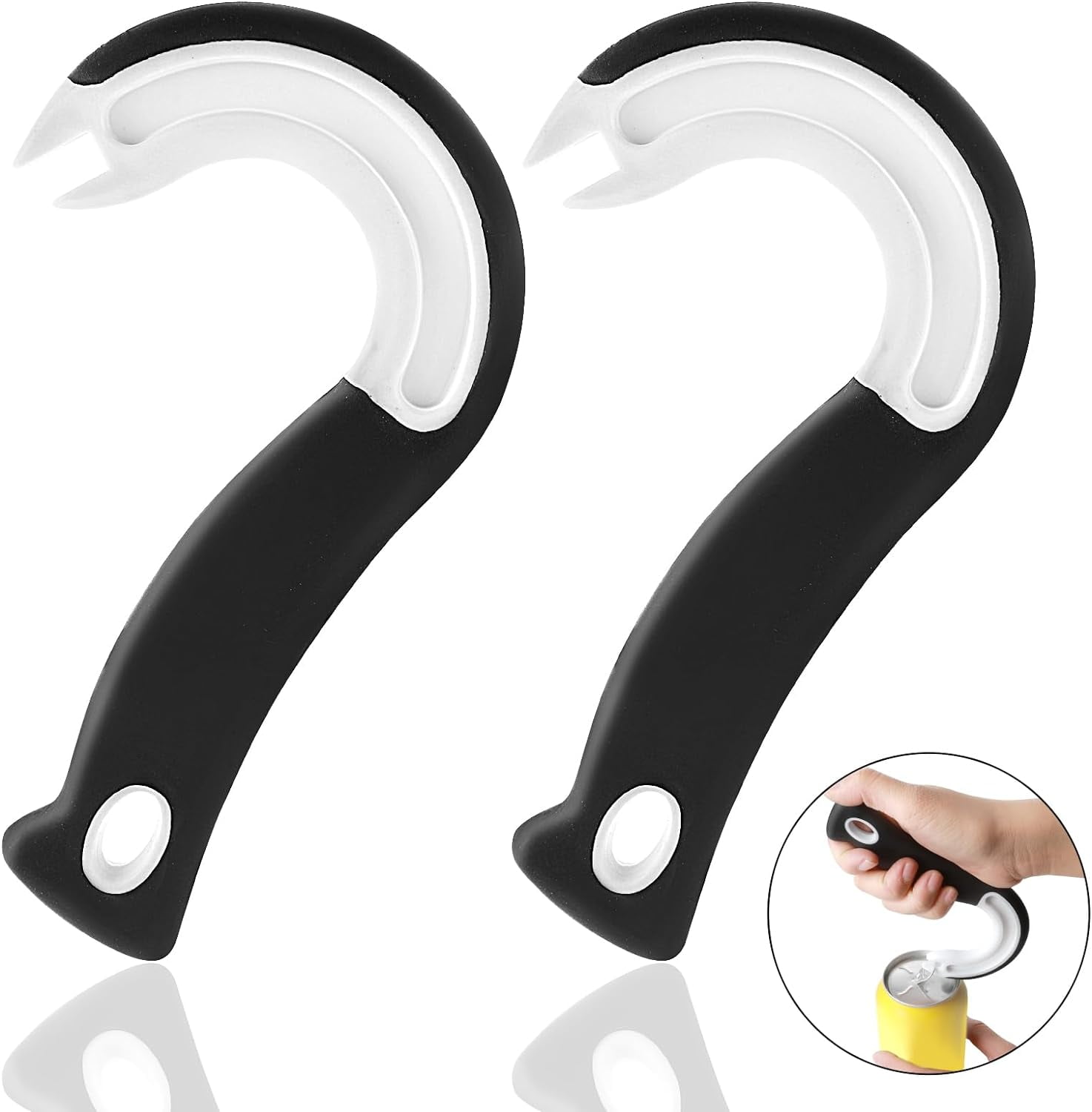 XD4-2Pcs Easy Open Ring Pull Can Opener Pull Tab Can Opener Soda Opener ...