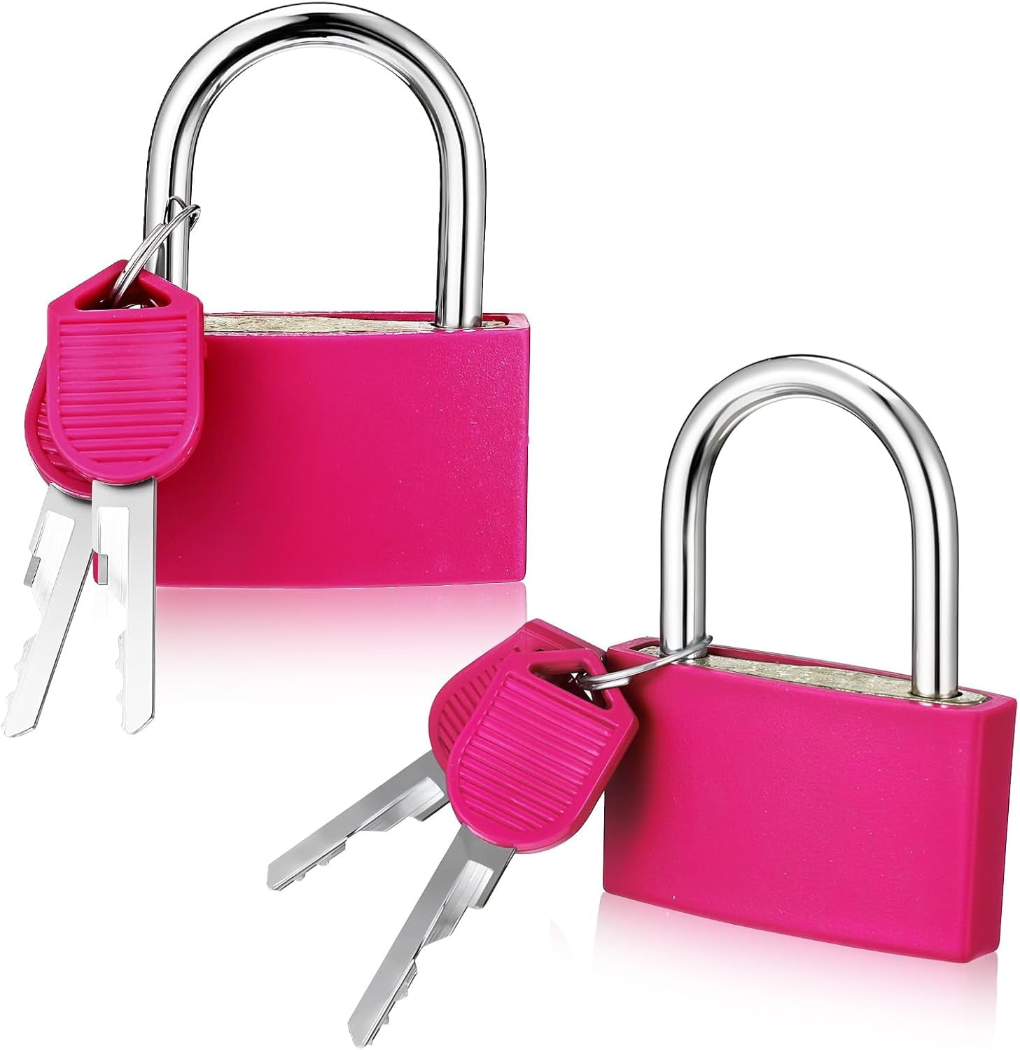 XD4-2Pcs Gym Locker Lock with Key, Aluminum Pink Locker Lock with 1 ...