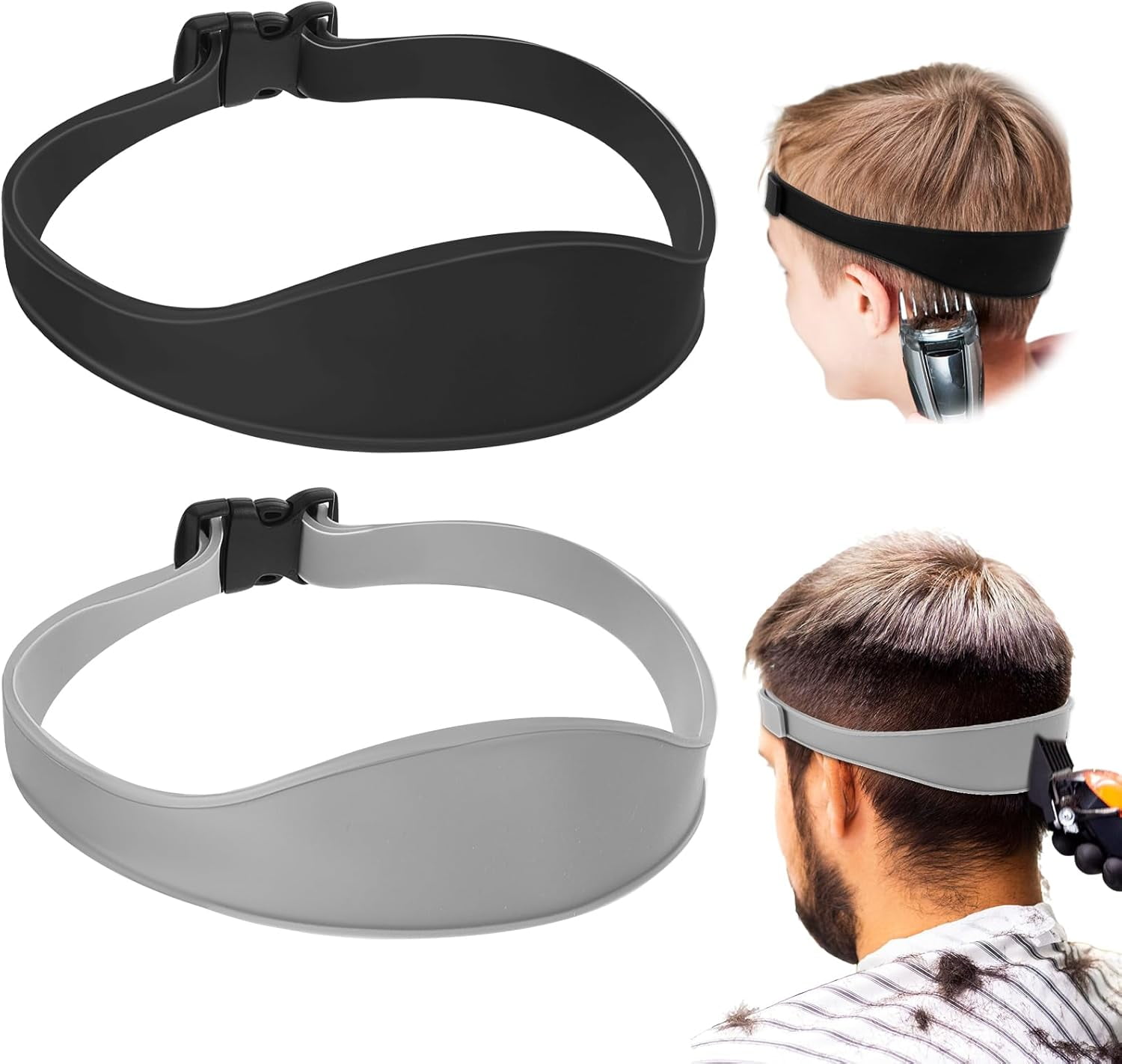 XD4-2Pcs Hair Trimming Guide and Neckline Shaving Template, Adjustable ...