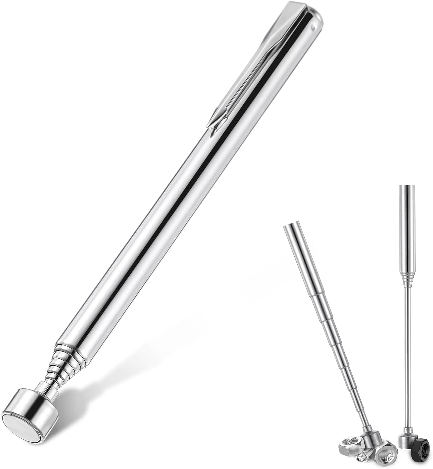 XD4-2Pcs Telescoping Magnetic Pickup Tool with Pen Clip, Extendable ...