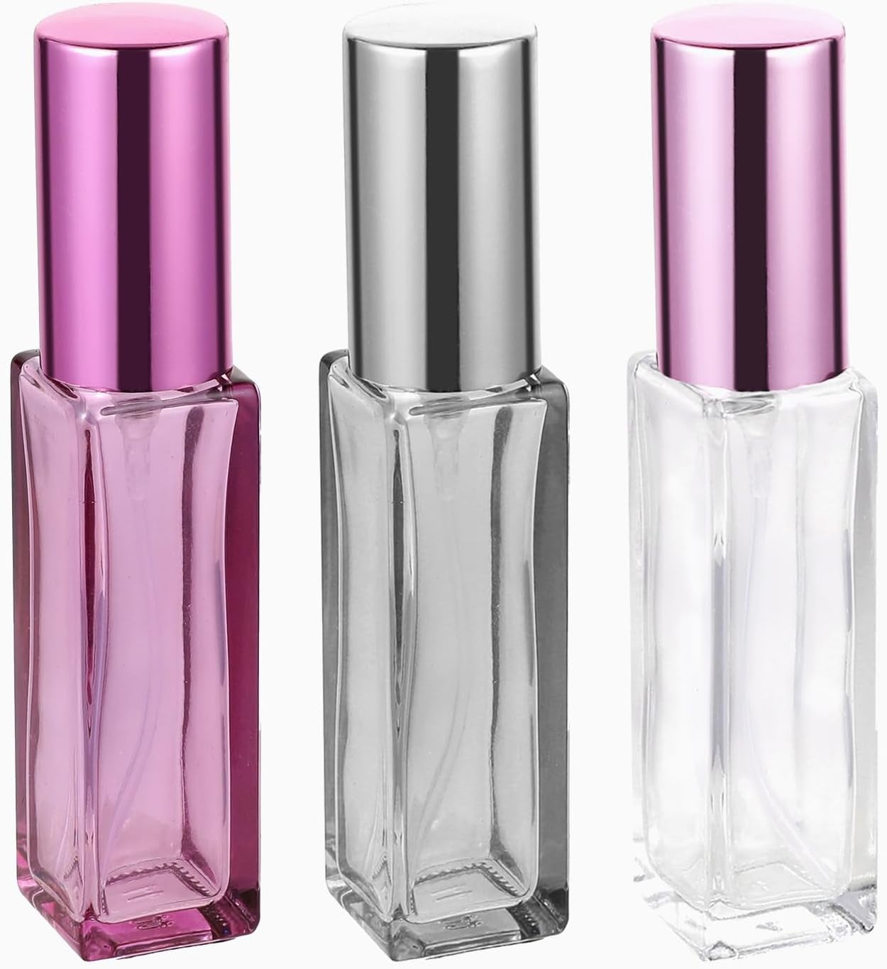 XD4-3 Pcs 10ML Glass Perfume Travel Refillable Mini Perfume Bottles ...