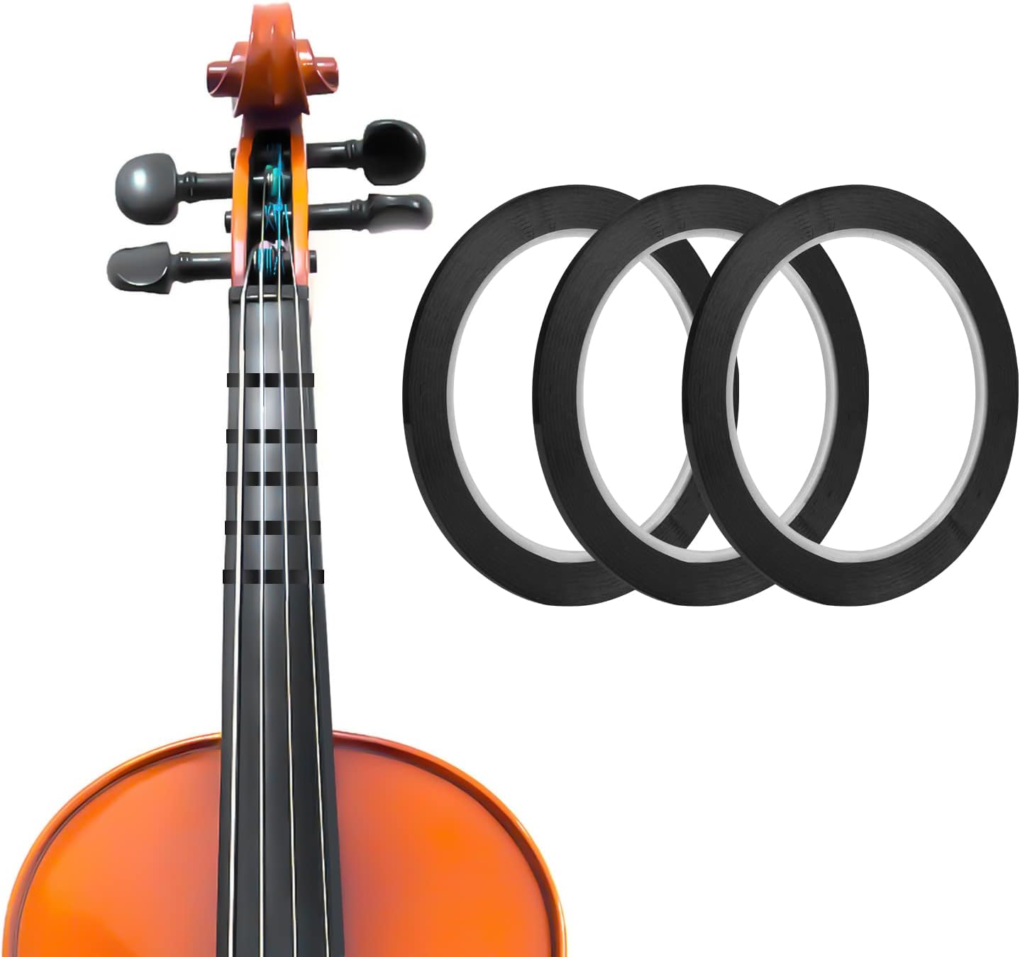 XD4-3 Rolls Violin Fingering Tape, 3mm Violin Finger Tape Cello Violin ...