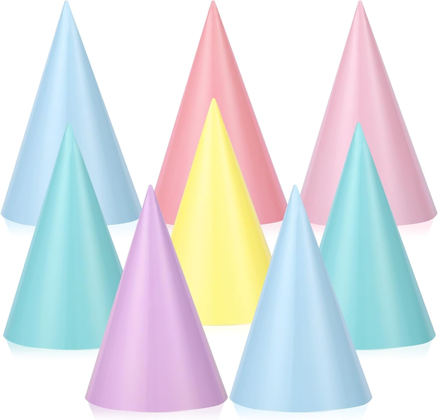 XD4-36 PCS Rainbow Party Hats Pastel Rainbow Themed Paper Hats Pastel ...