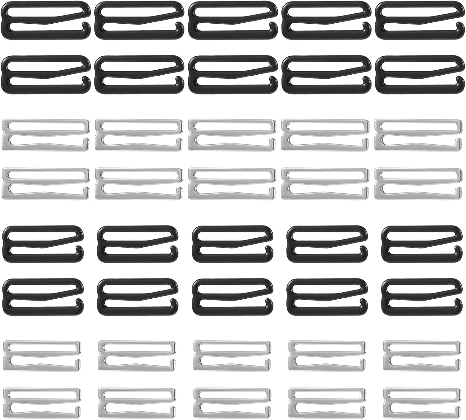 XD4-40 Pcs Swimsuit Bra Hooks Bra Strap Hooks Bra Strap Slide ...