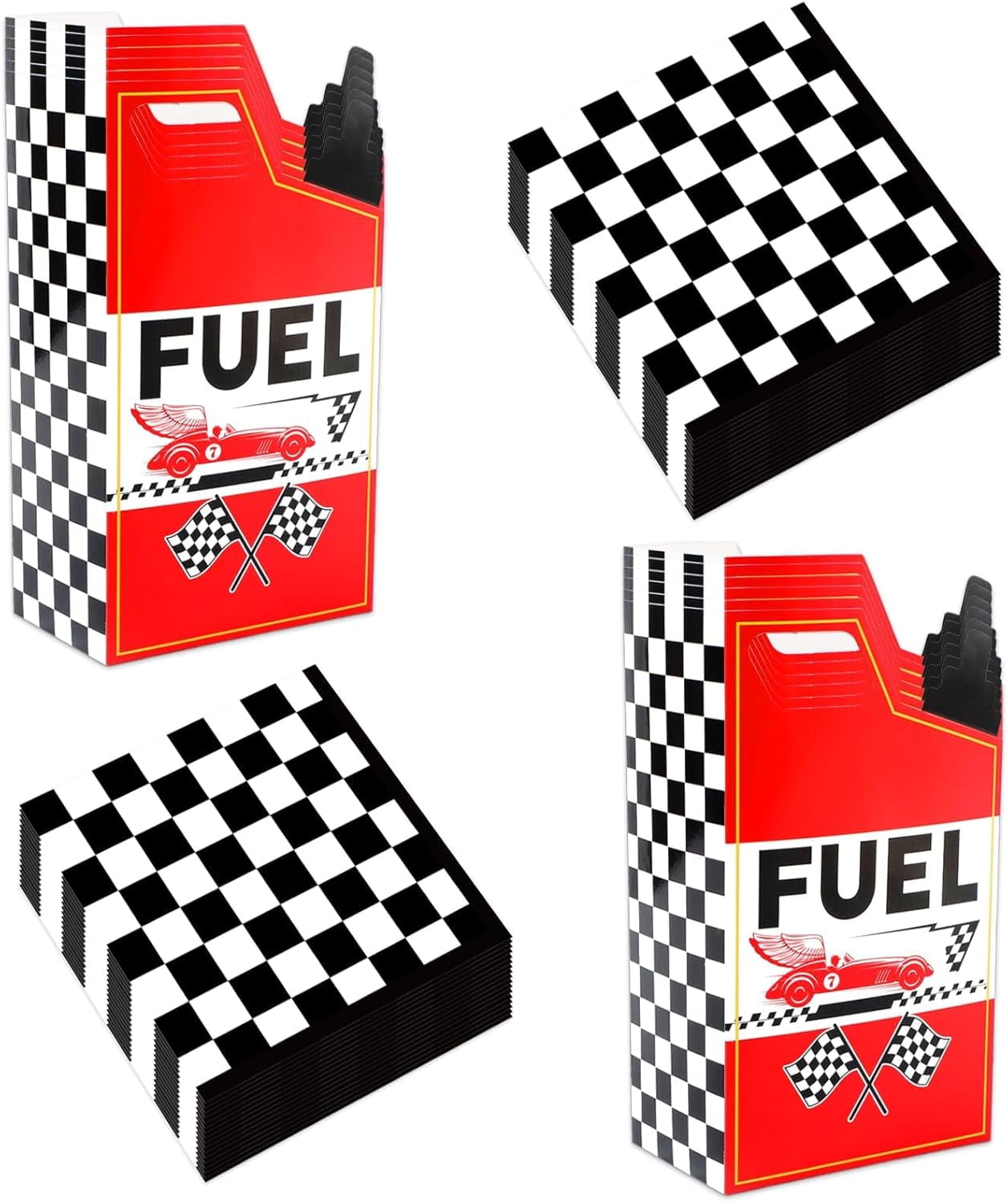 XD4-48 Pcs Race Car Fuel Can Treat Boxes Race Car Birthday Party ...