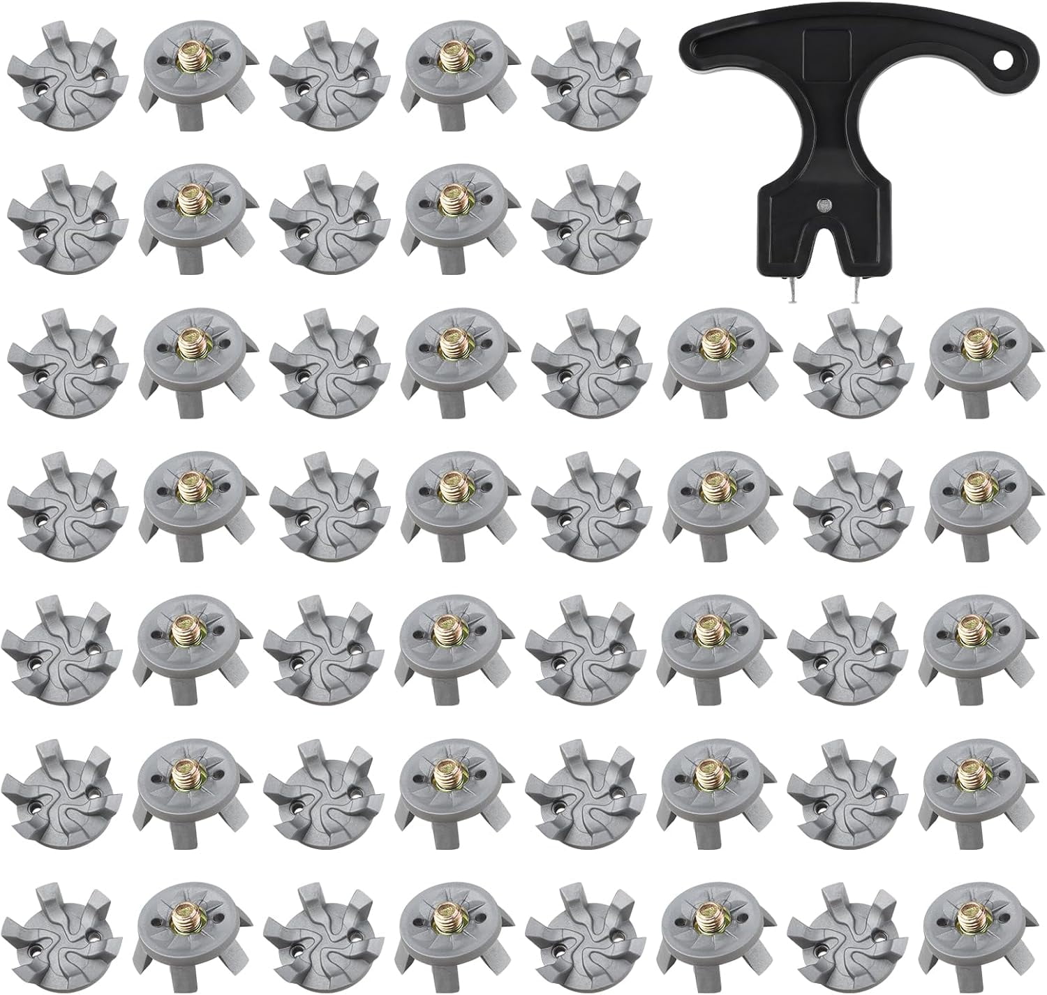 XD4-50 PCS Golf Shoe Spikes Replacements with 1 Black Golf Cleats ...