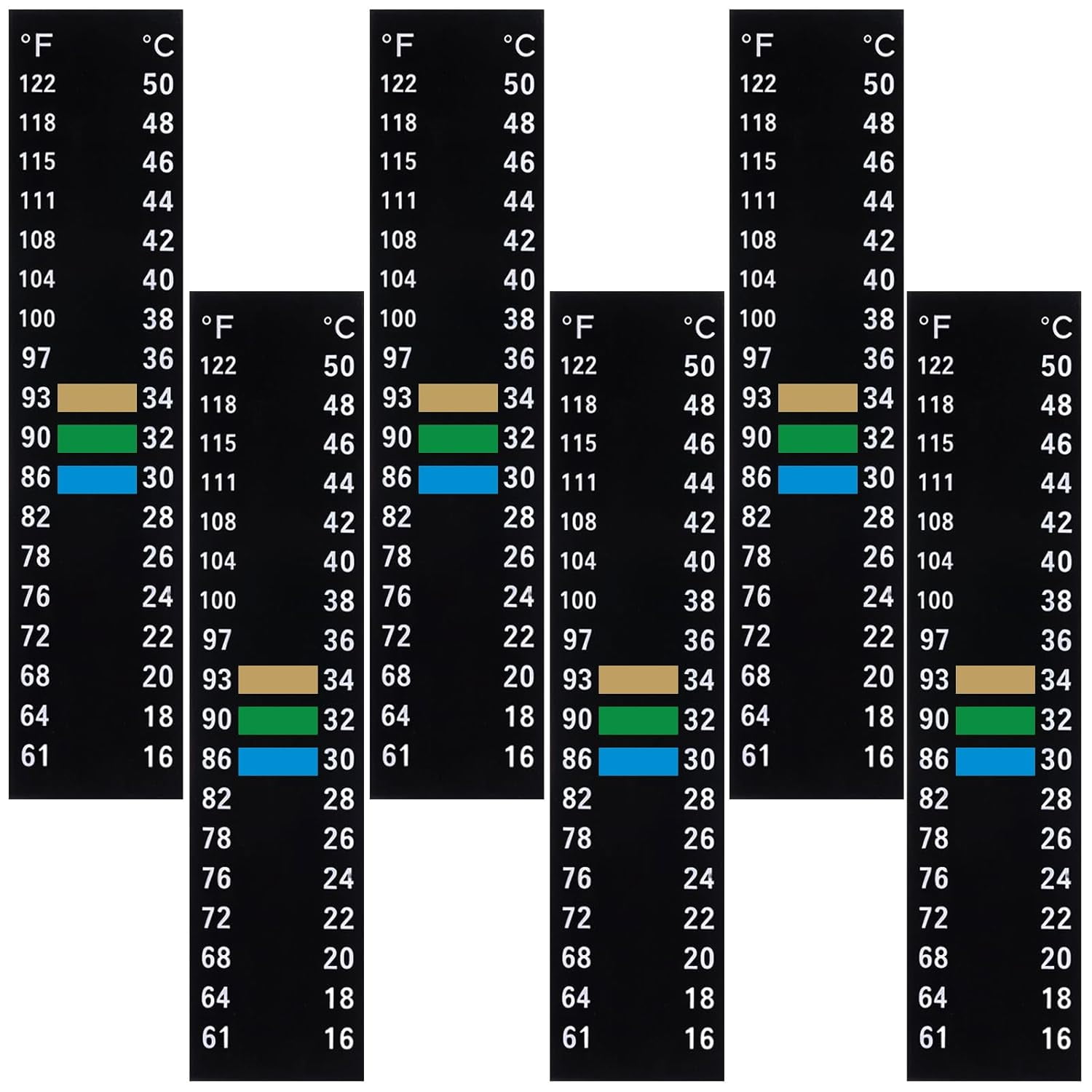 XD4-6 PCS Aquarium Thermometer Strips, Digital Adhesive Fish Tank ...