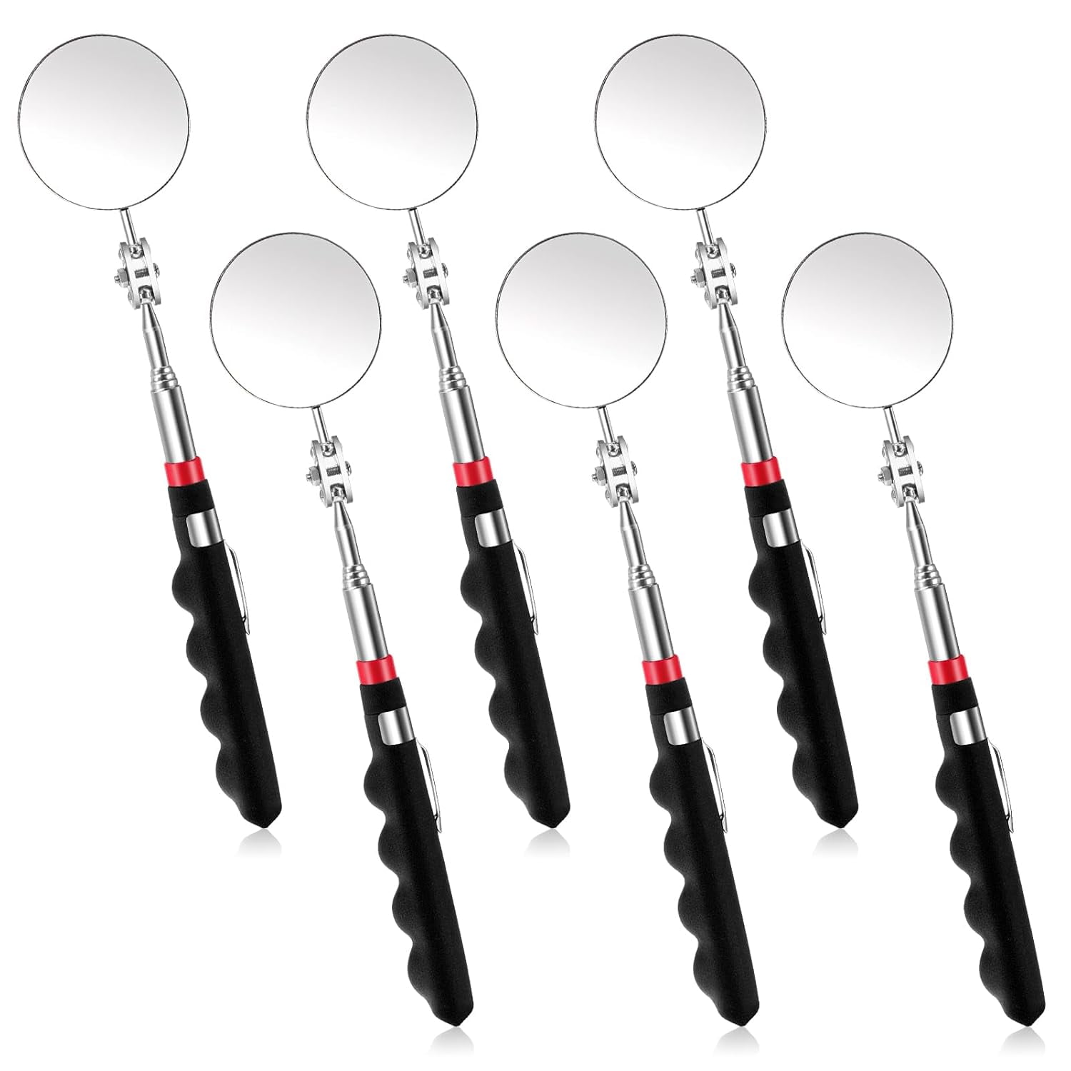 XD4-6 Pcs Telescoping Inspection Mirror Retractable Mechanical Mirror ...