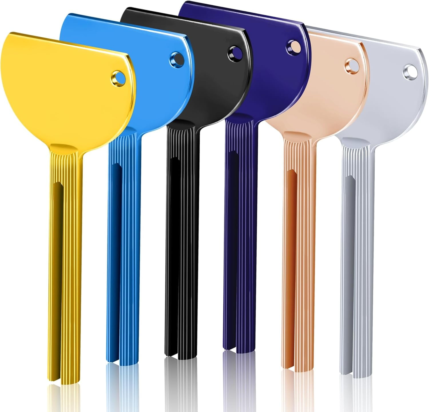 XD4-6 Pcs Toothpaste Squeezer, Metal Tube Squeezer Key Manual Tube ...