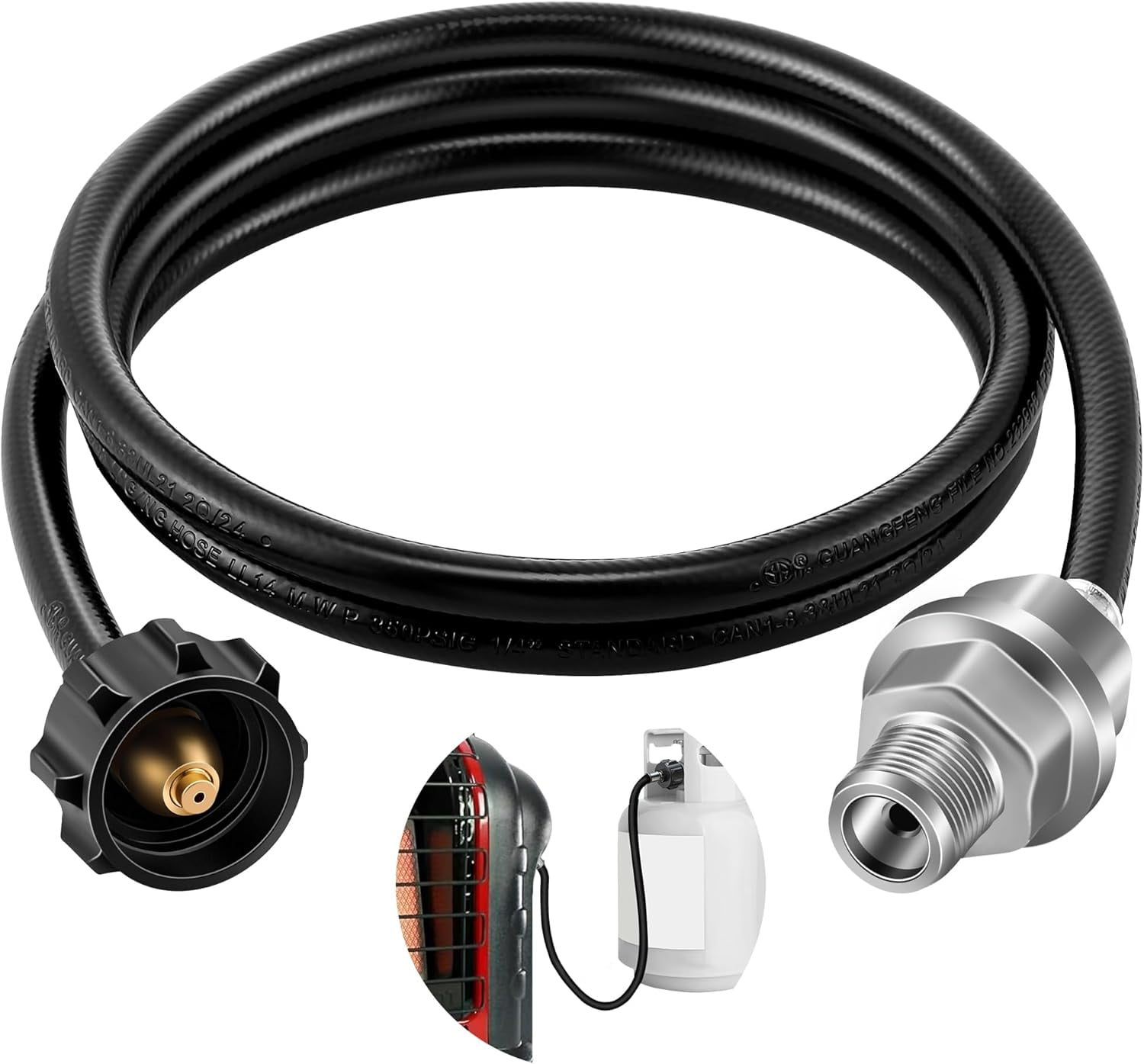 XD4-6 ft Propane Adapter and Hose Propane Fuel Filter with Hose Propane ...