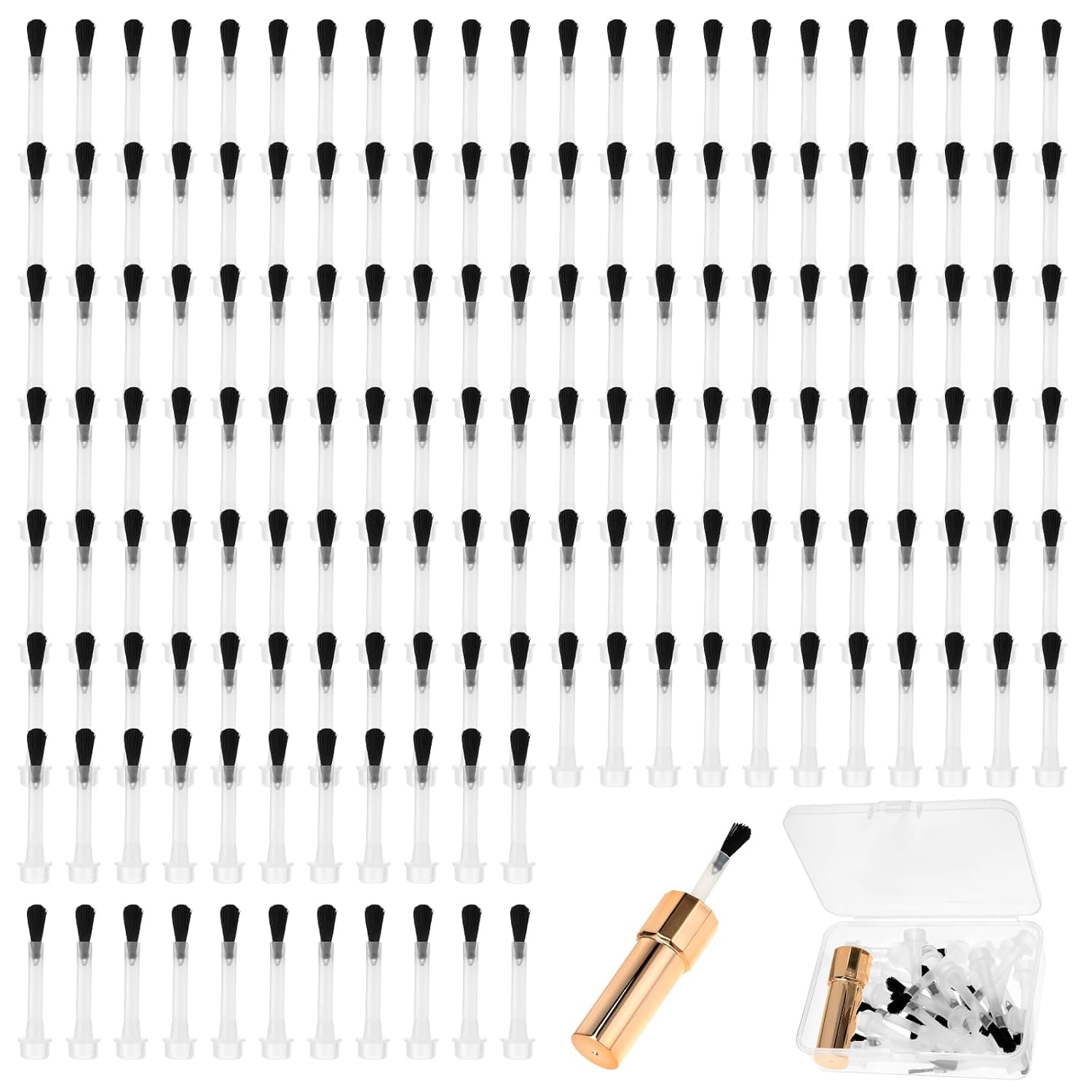 XD4-66Pcs Replacement Nail Polish Brush Kit Disposable Nail Art Brush ...