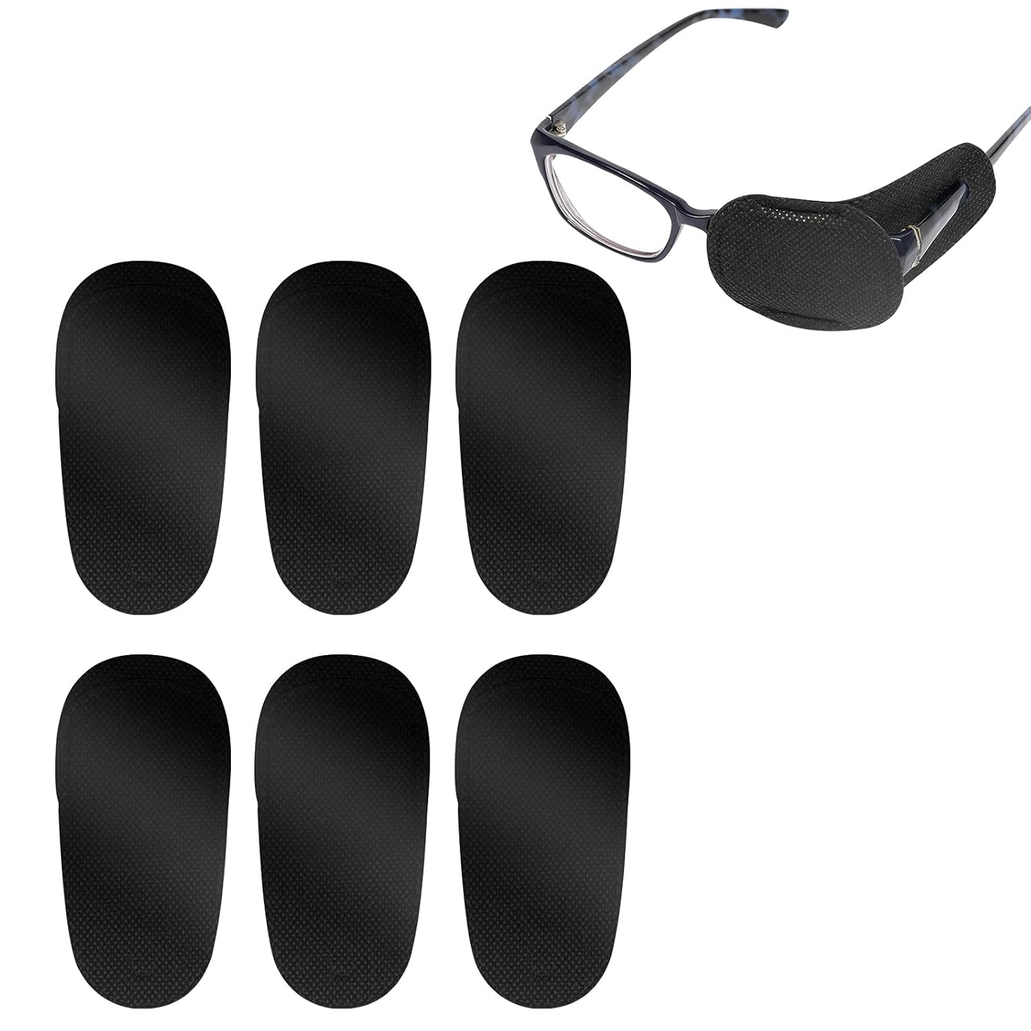 XD4-6pcs Eye Patches for Glasses, Reusable Non-Woven Fabric Eye Patch to Cover Left Right Eye ...