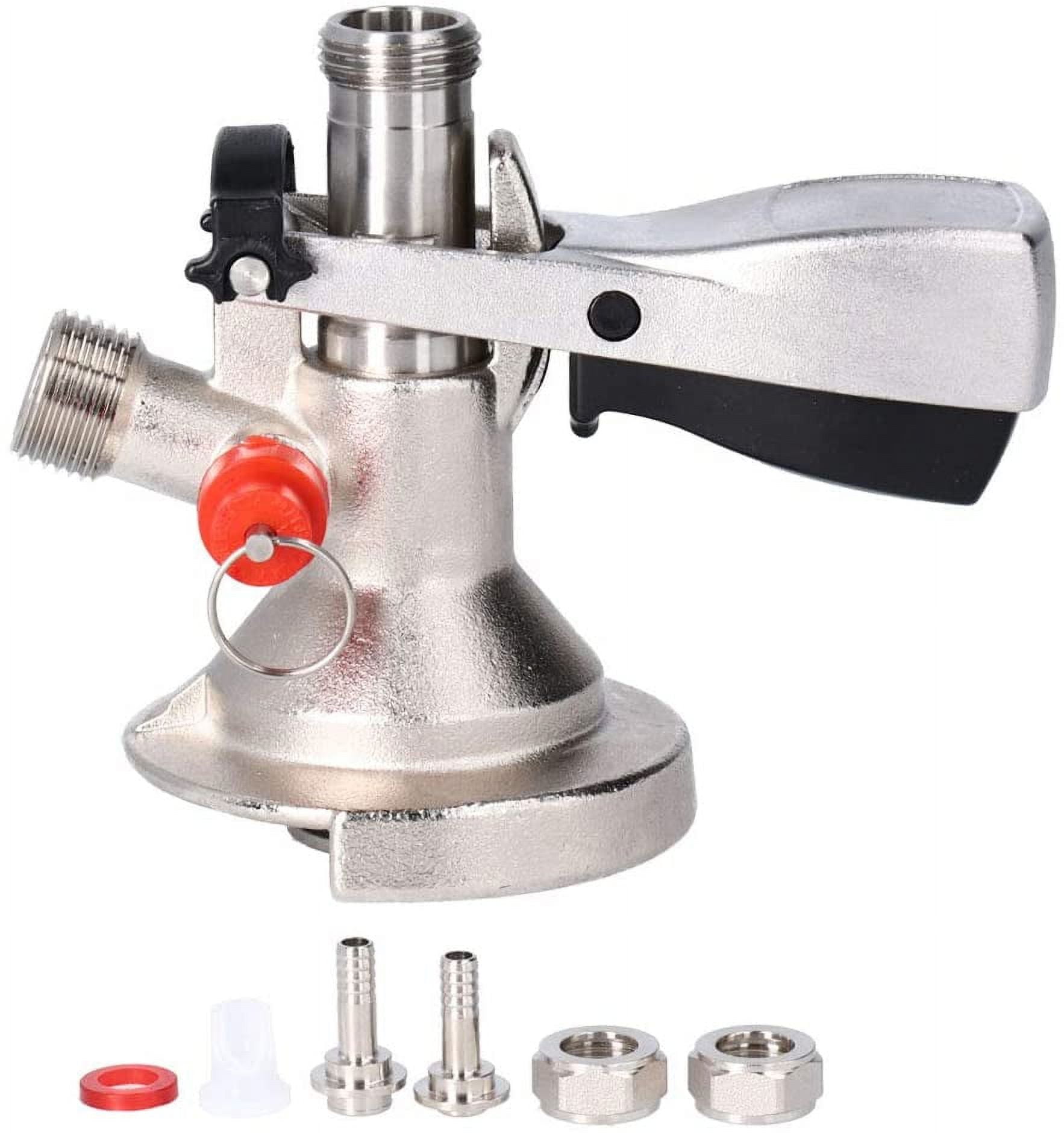 XD4-Beer Barrel G5/8 A Type Keg Coupler - 304 Stainless Steel Beer Keg Tap Distributor With ...