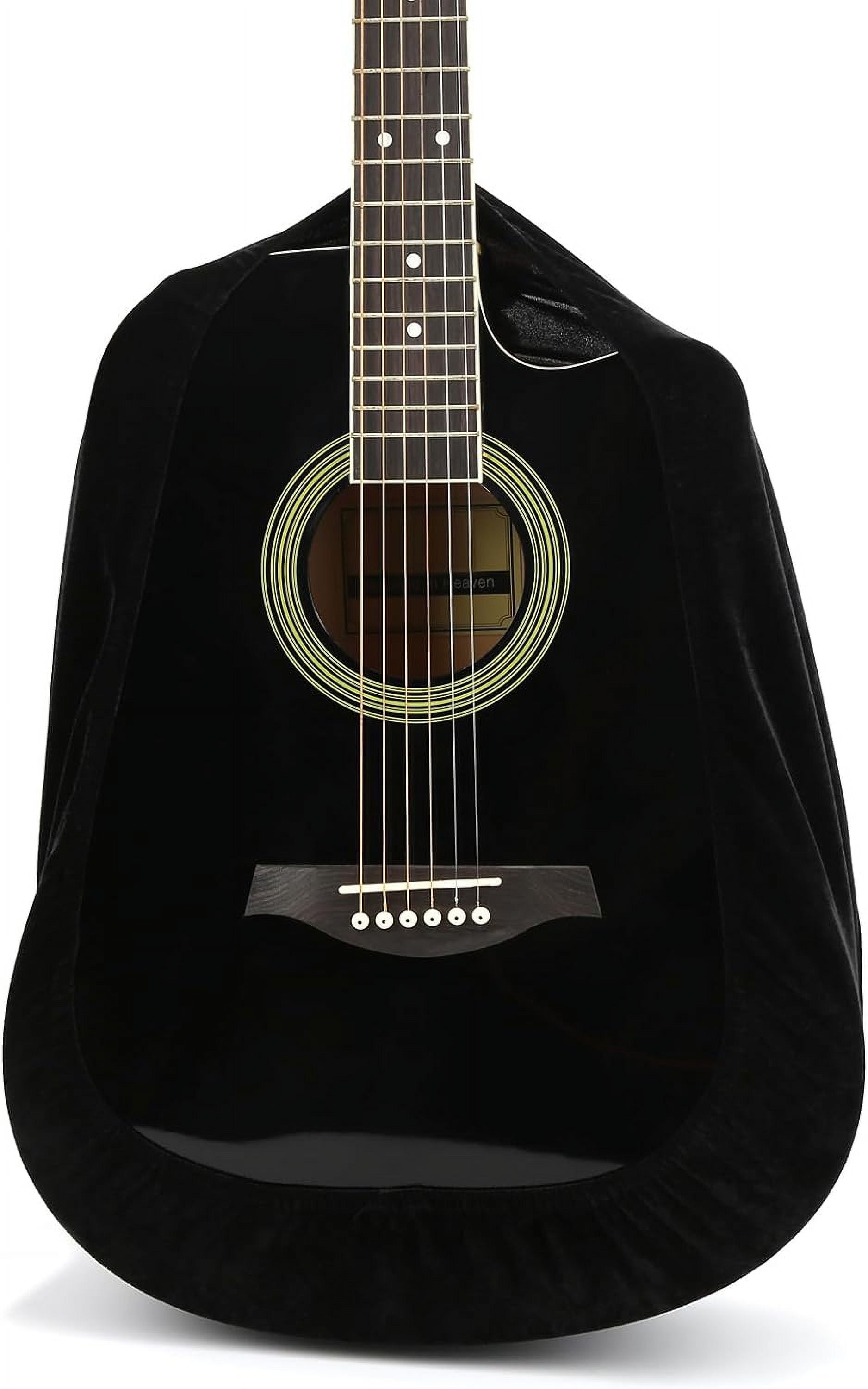 XD4-Black Guitar Acoustic Dust Cover, Soft Portable Protective Sleeve ...