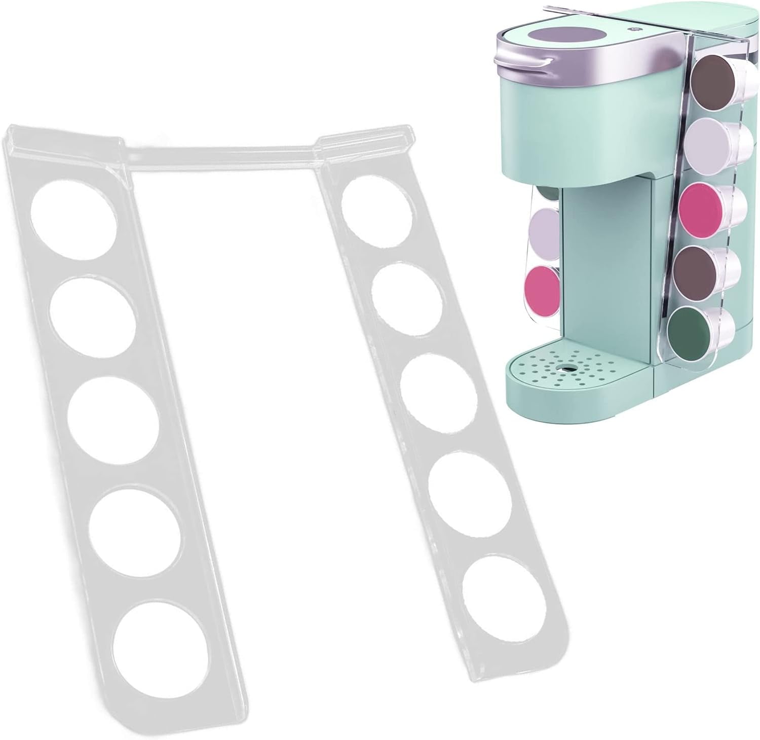 XD4-Coffee Pod Holder for Kcup,Side Mount K Cup Storage,Coffee Pods ...