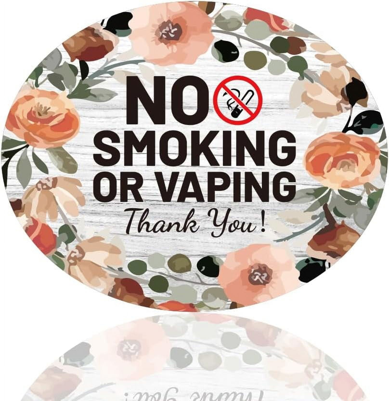 XD4-Colorful No Smoking Sign for House No Smoking Sign or Vaping Sign ...