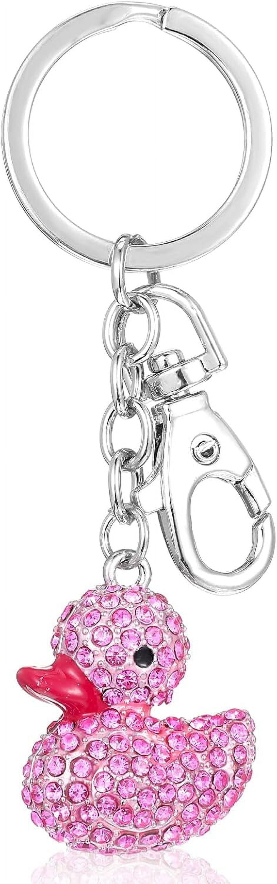 XD4-Cute Rubber Ducky Keychain, Preppy Keychain Bling Keychains for ...