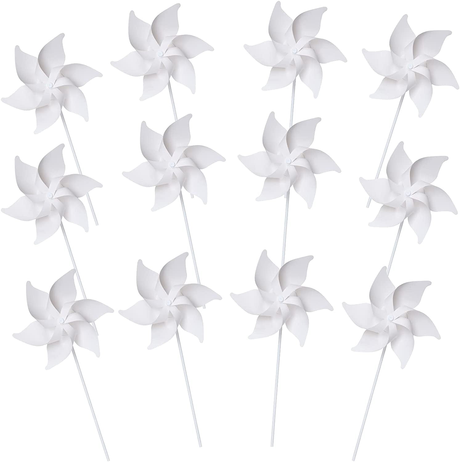 XD4-DIY Pinwheels Craft for Kids Blank White Color Your Own Pinwheels ...