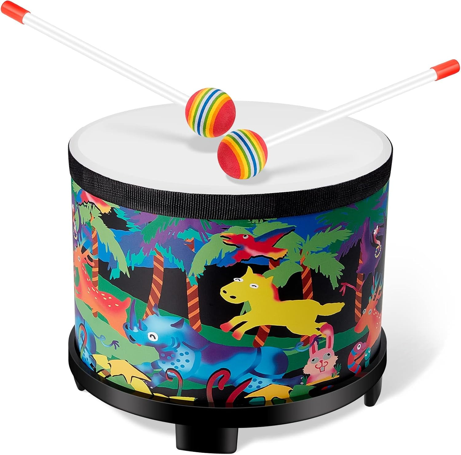 XD4-Floor Tom Drum 8 Inch Music Drum with 2 Sticks, Musical Kids ...