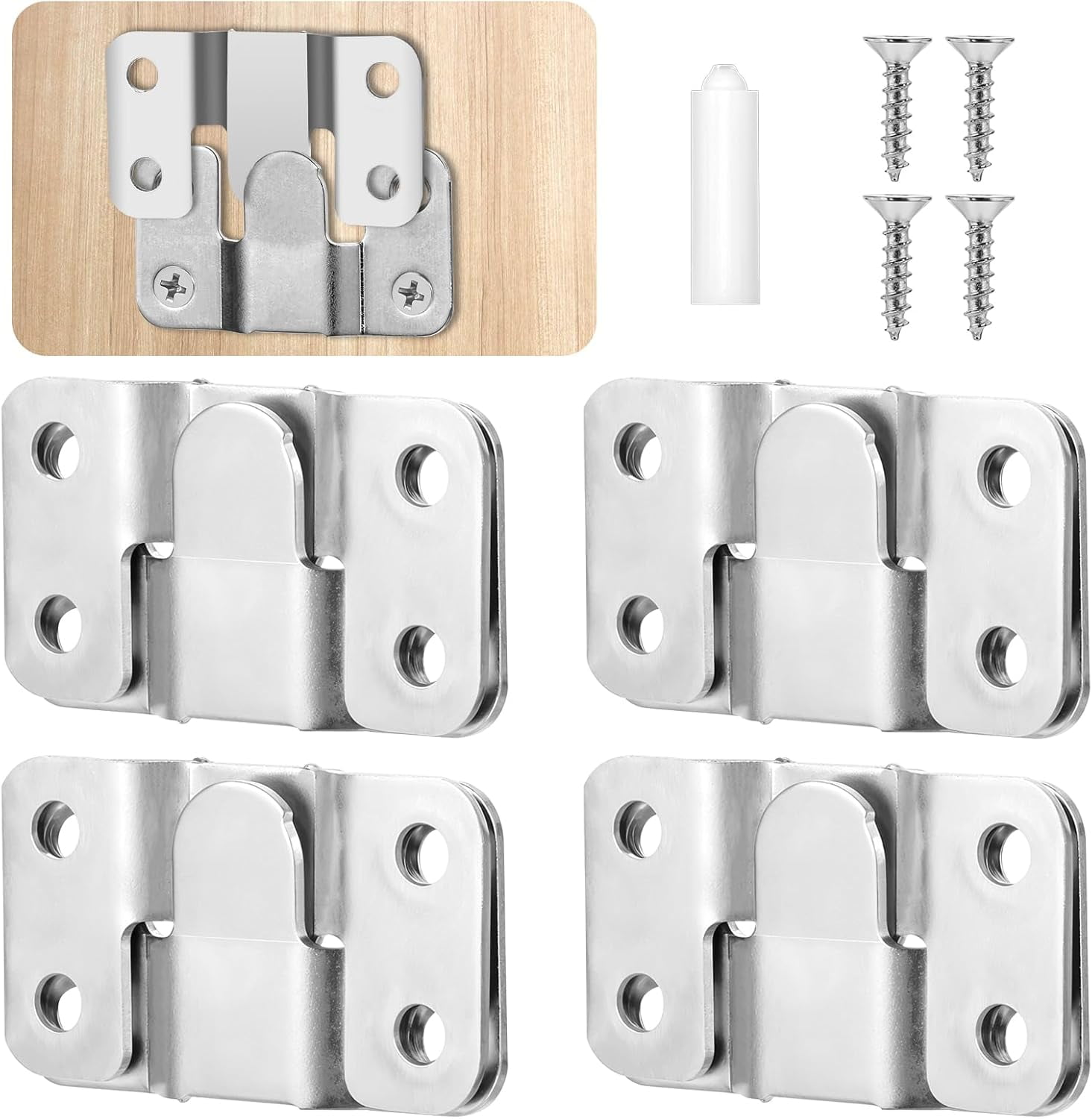 XD4-Flush Mount Bracket 4 Pairs Interlocking Flush Mount Bracket with ...