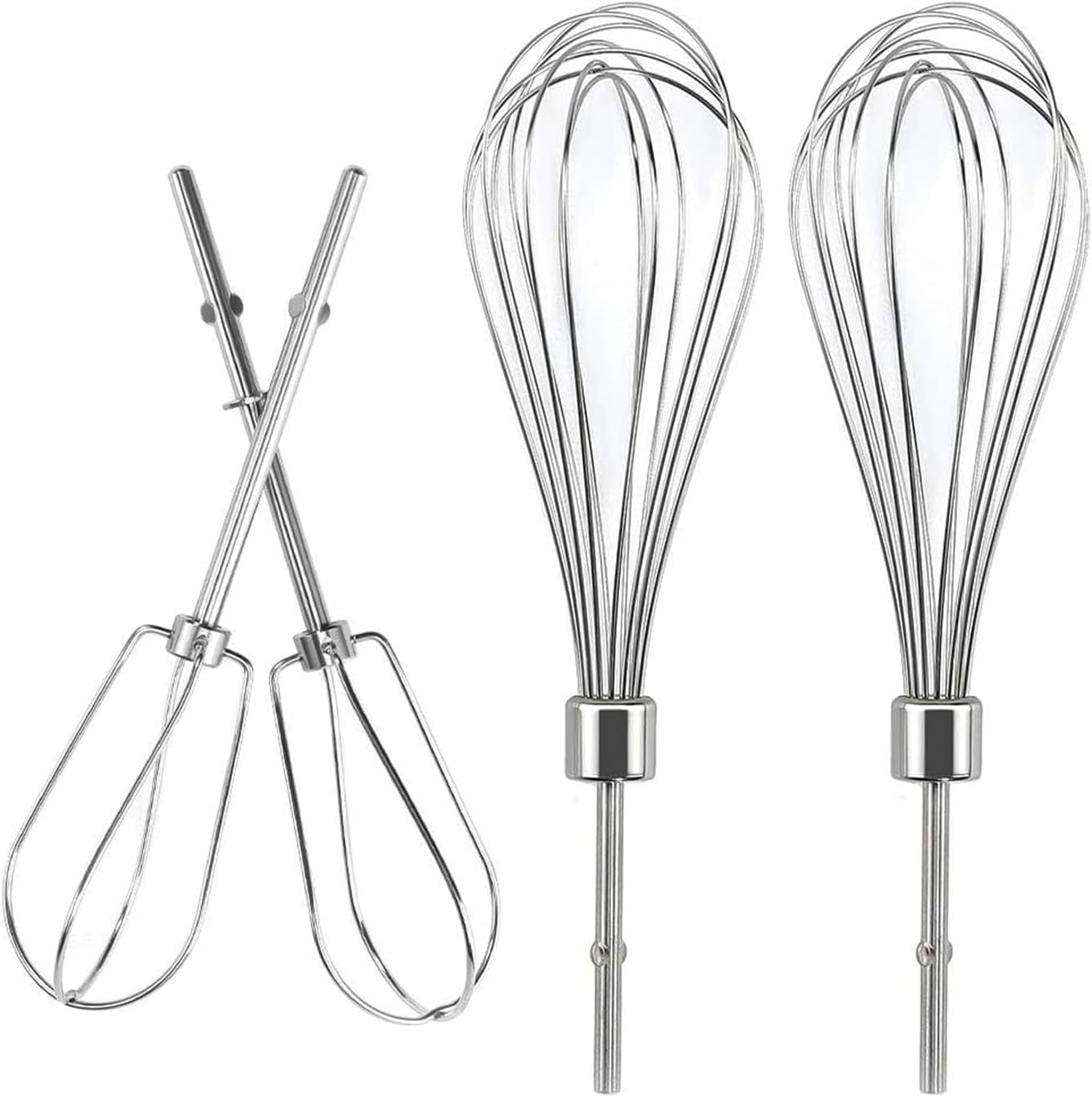 CD4-Hand Mixer Turbo Beaters (2 Pack) & Stainless Steel Pro Whisk (2 ...