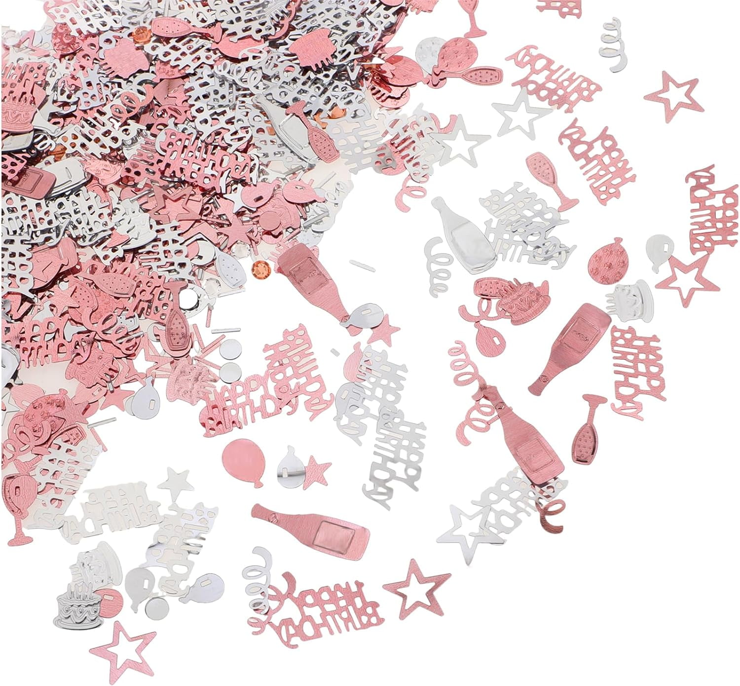 XD4-Happy Birthday Confetti Birthday Cake Confetti Metallic Foil ...