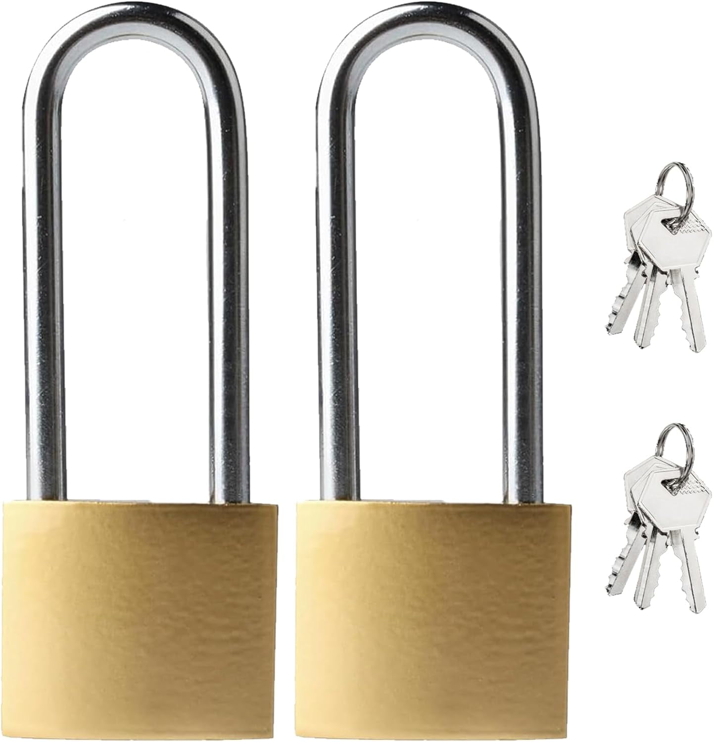 XD4-Keyed Padlock,2 Pack Pad Lock with Keys 2.8" Long Shackle Padlocks ...