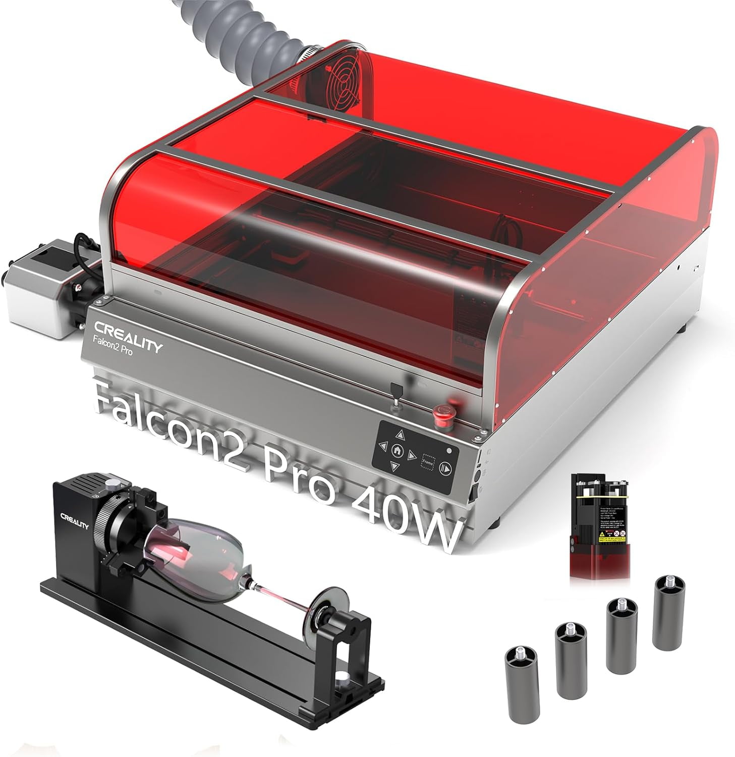 XD4-Laser Engraver Enclosed, Falcon2 Pro 40W Output Laser Cutter with ...
