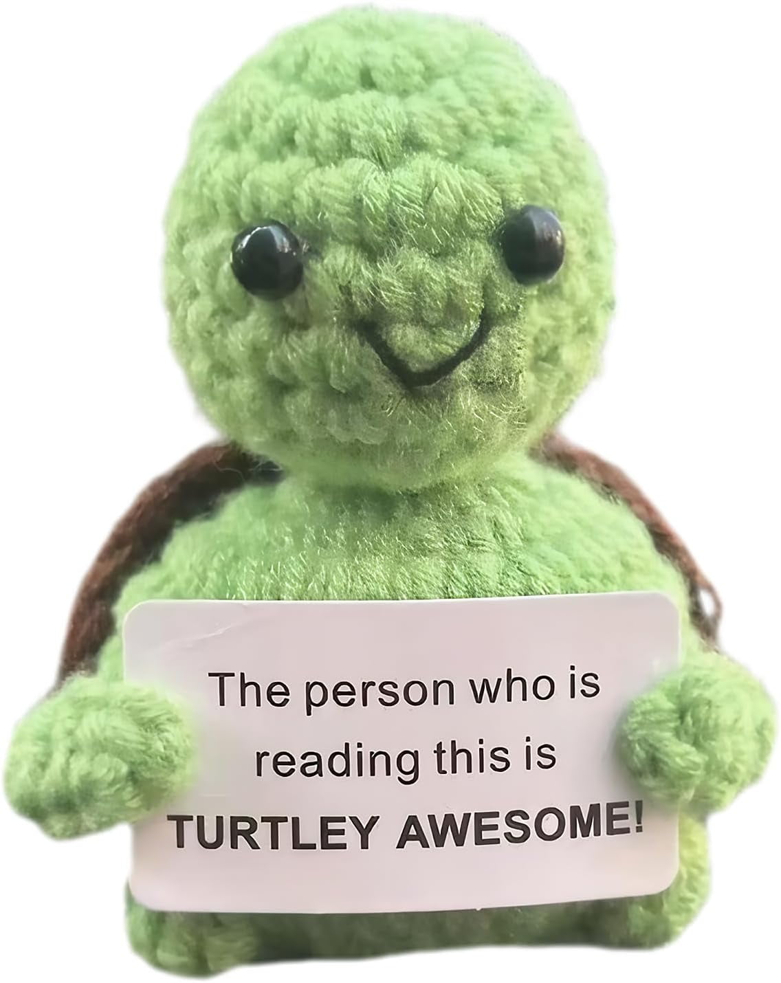 XD4-Positive Turtle,Funny Crochet Turtle,Cute Emotional Support Turtle ...
