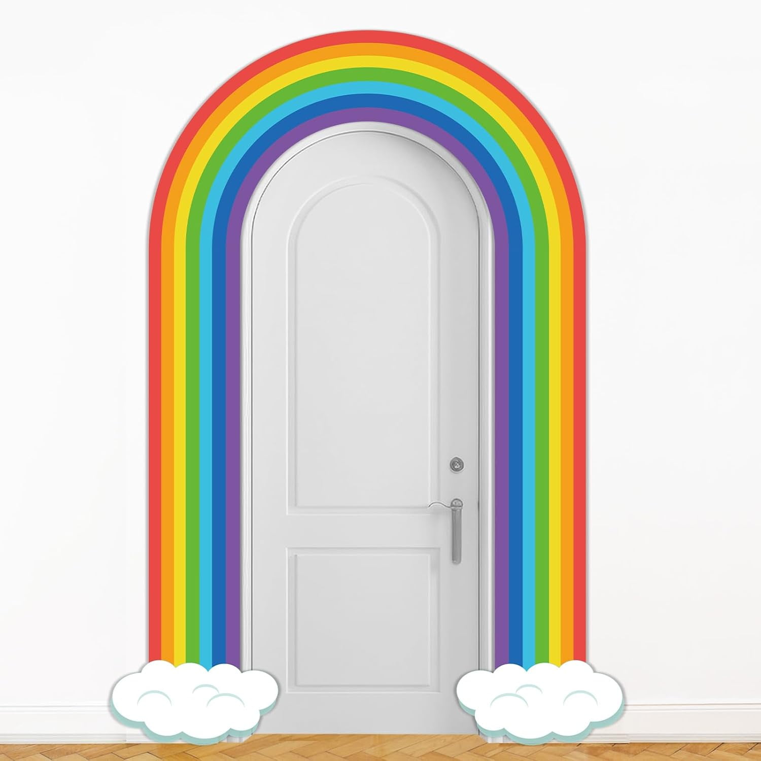 XD4-Rainbow Party Porch Banner Rainbow Themed Door Hanging Decoration ...