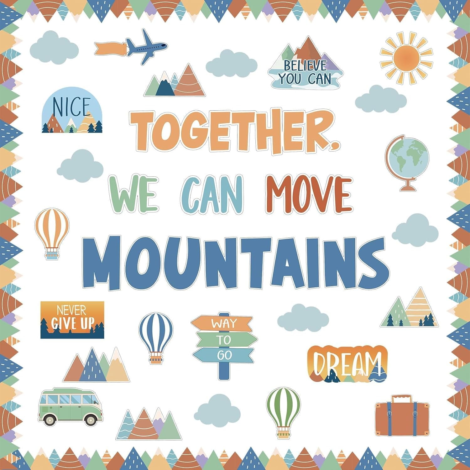 XD4-Together, We Can Move Mountains Bulletin Board Set Moving Mountains ...