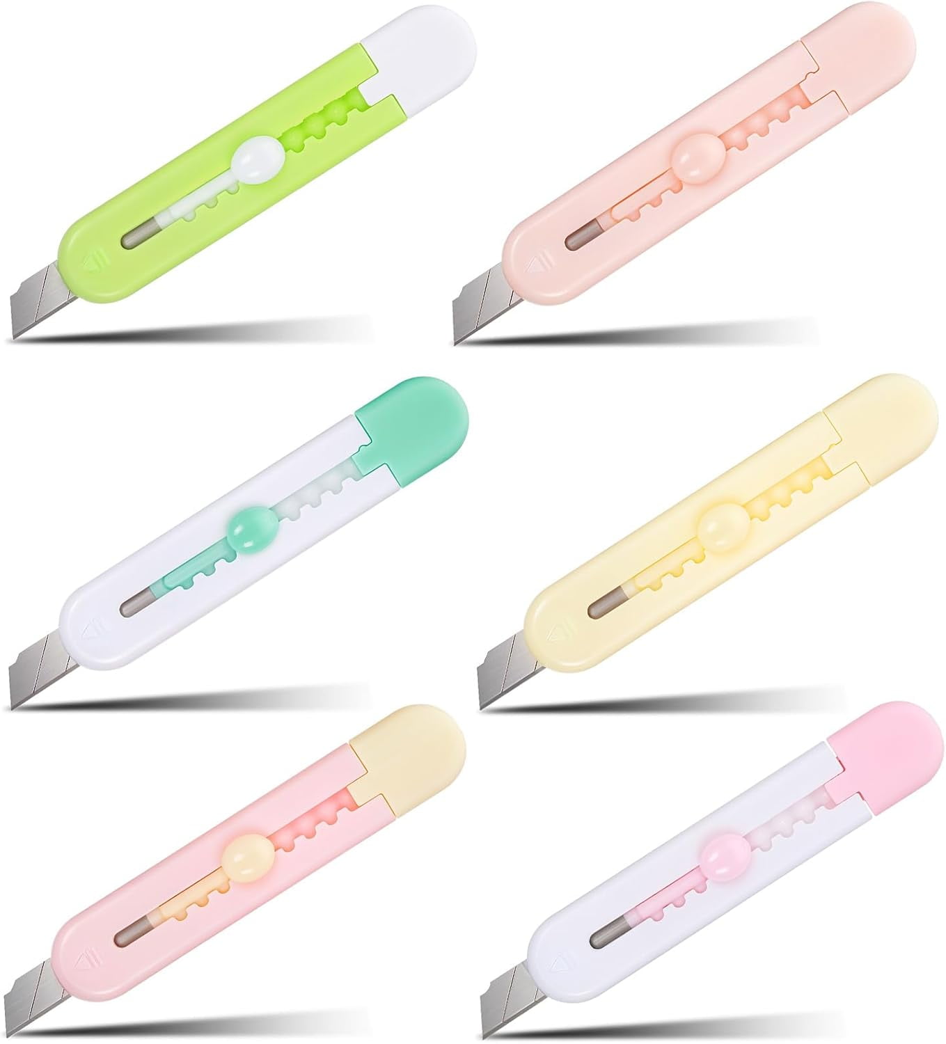 XD4-Utility Knife Box Cutters, 6 Pcs Retractable Blade Letter Opener ...