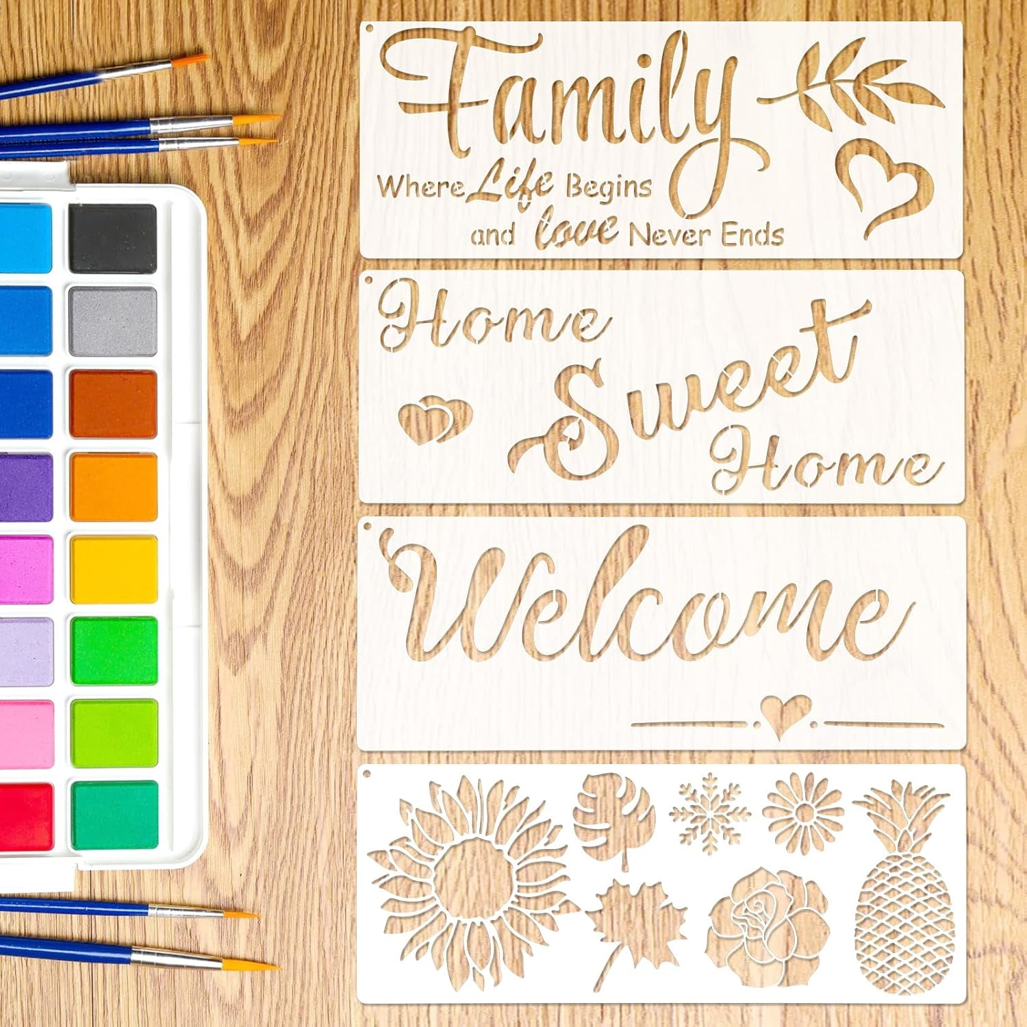 XD4-Welcome Stencils for Painting on Wood Large Welcome Stencil ...