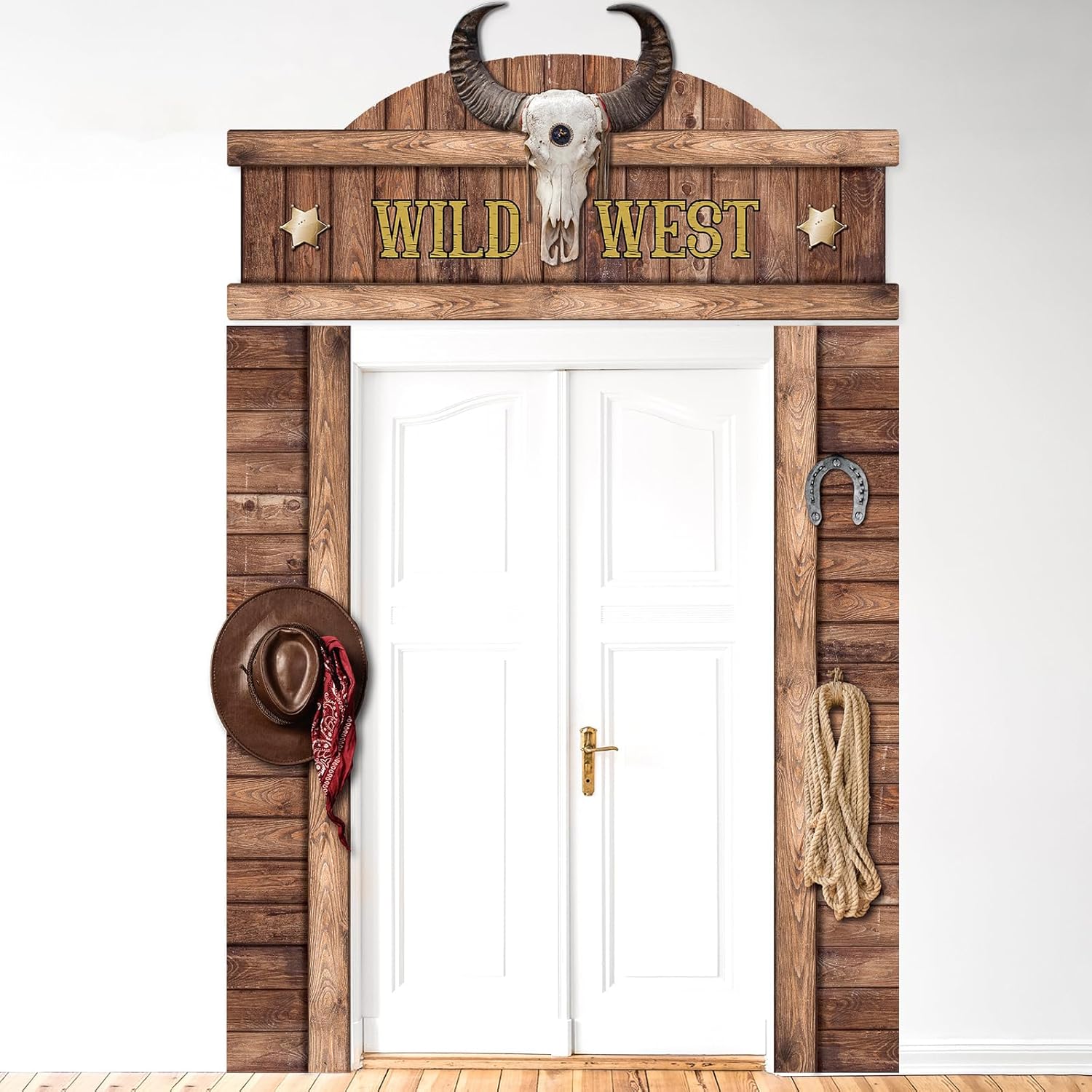 XD4-West Cowboy Party Door Decoration Wild West Party Decoration Cowboy ...