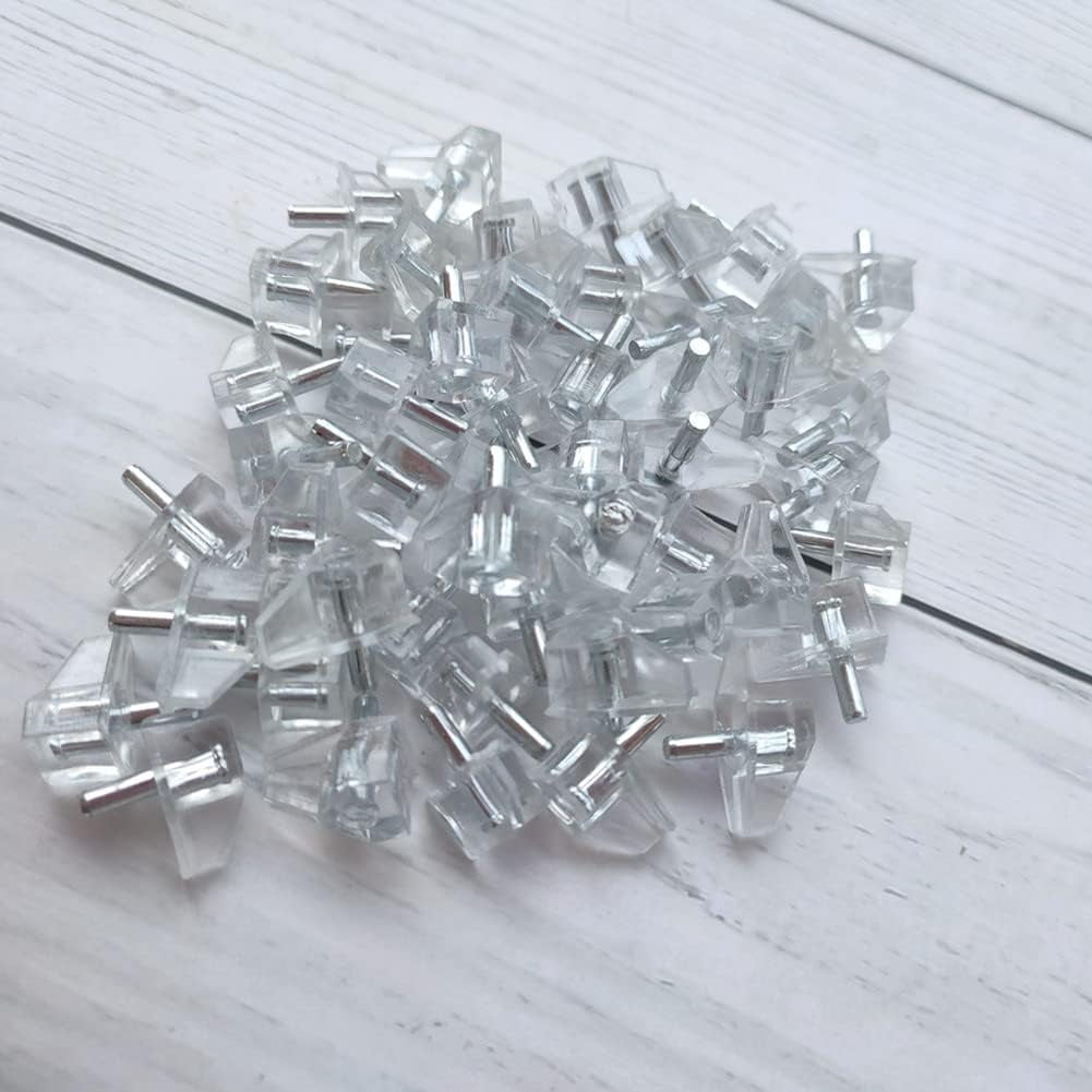 XD5-1/8 Inch 3mm Clear Shelf Support Pegs Plastic Cabinet Shelf ...
