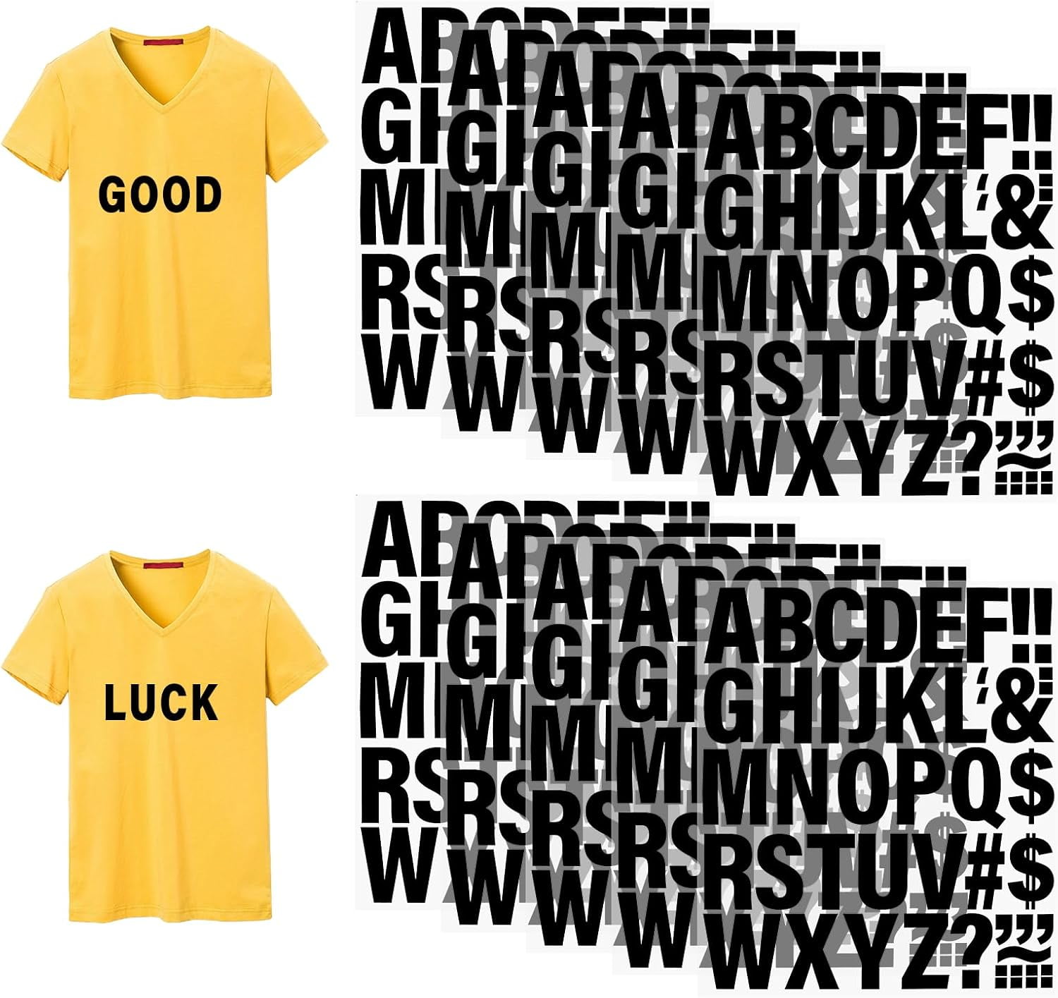 XD5-10 Sheets 440 Pieces Iron on Letters for Clothing, 2 Inch Heat ...