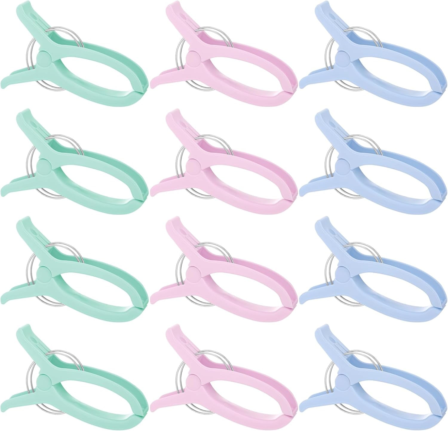 XD5-12 Pcs Sew Jumbo Quilting Clamps Beach Towel Clips Blanket Clothes ...