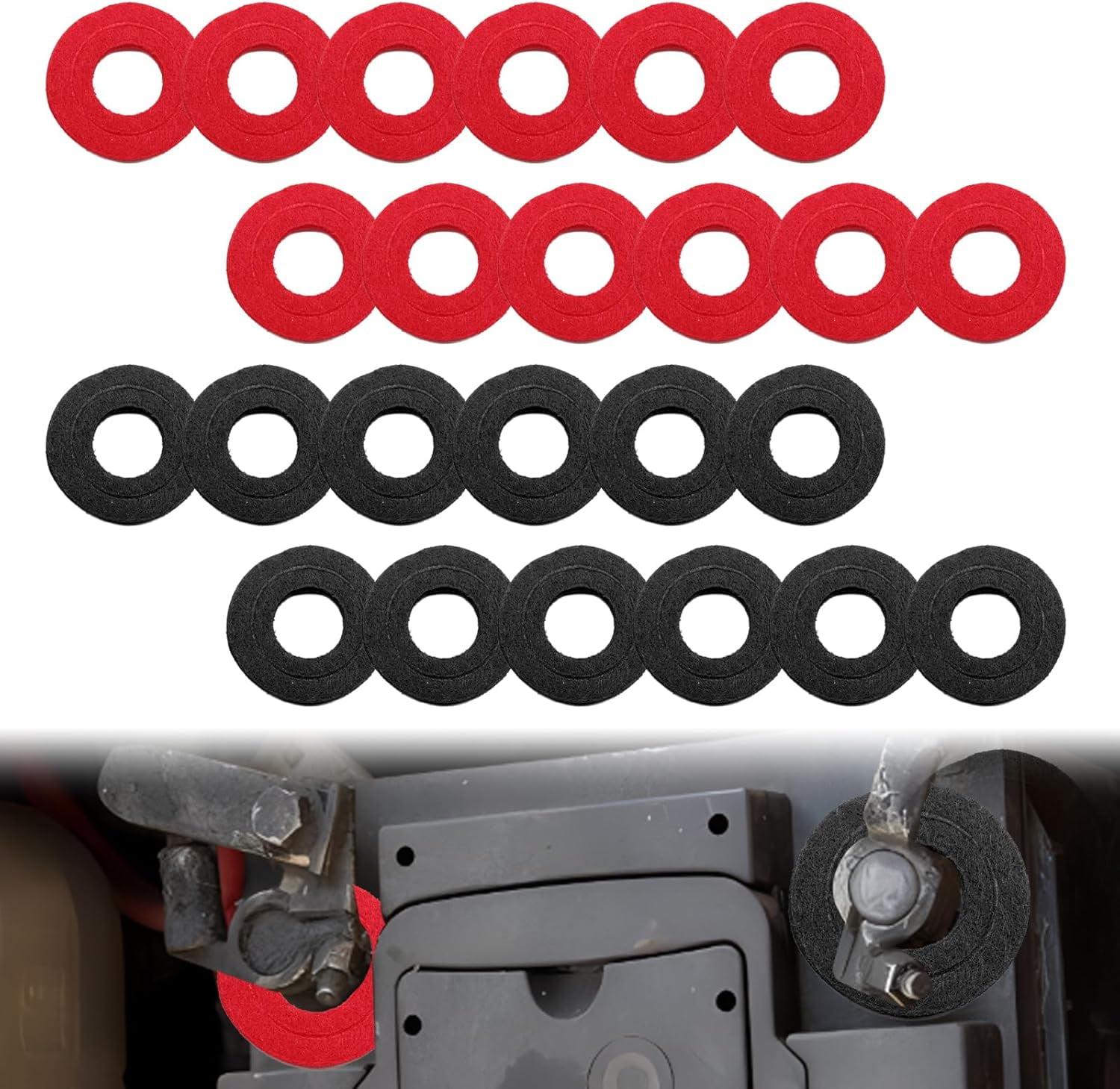 XD5-12 Pieces Battery Terminal Anti Corrosion Washers Fiber Battery ...