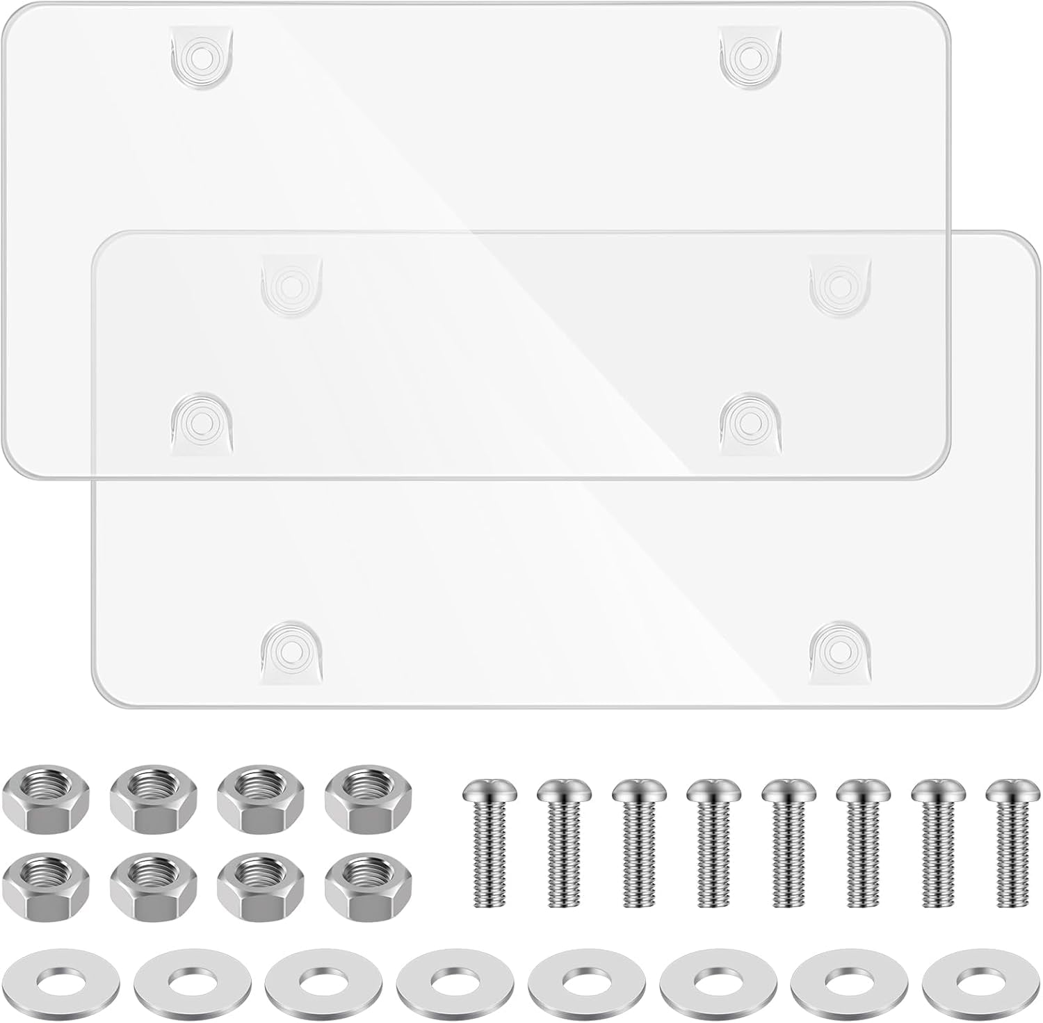 XD5-2 Pack Clear License Plate Covers Unbreakable License Plate ...